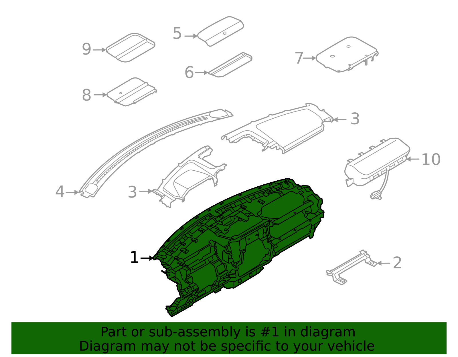 2024-2025 Ford F-150 Instrument Panel RL3Z-1504320-B | Ford OEM Parts ...