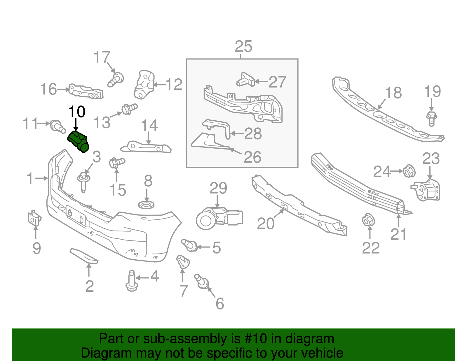 Genuine Toyota Side Bracket part# 52116-60250 for 2016-2021 Toyota Land ...