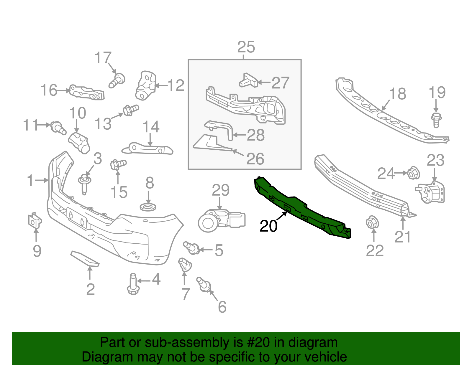2019-2021 Toyota Land Cruiser Absorber 52611-60130 | OEM Parts Online