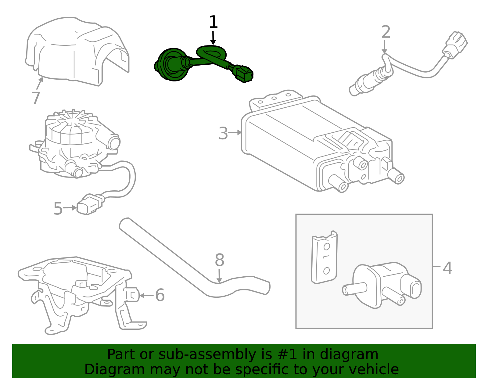 Genuine Official Toyota Oxygen Sensor part# 89467-60100 for 2013-2015 ...