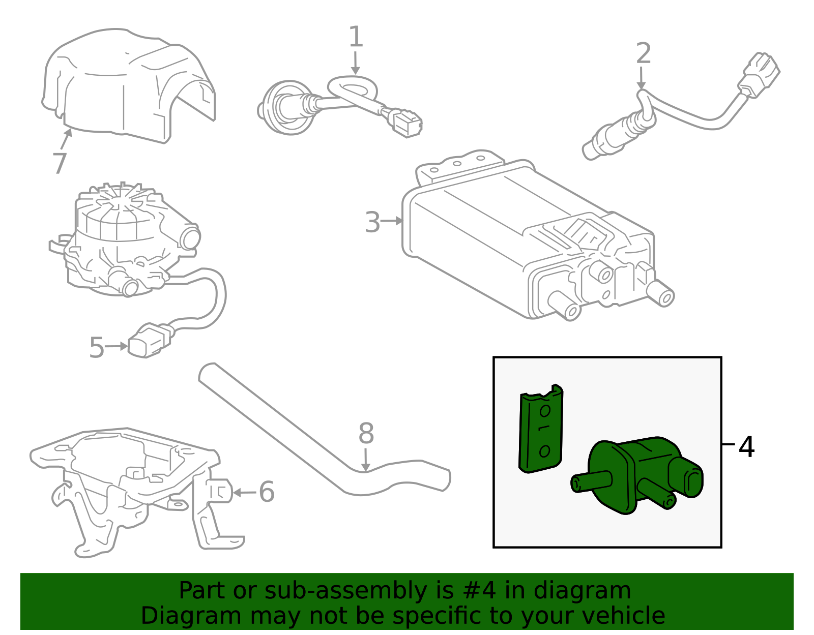 OEM Exhaust Gas Re-Circulation (Egr) Vacuum Delay Valve Part # 25860 ...