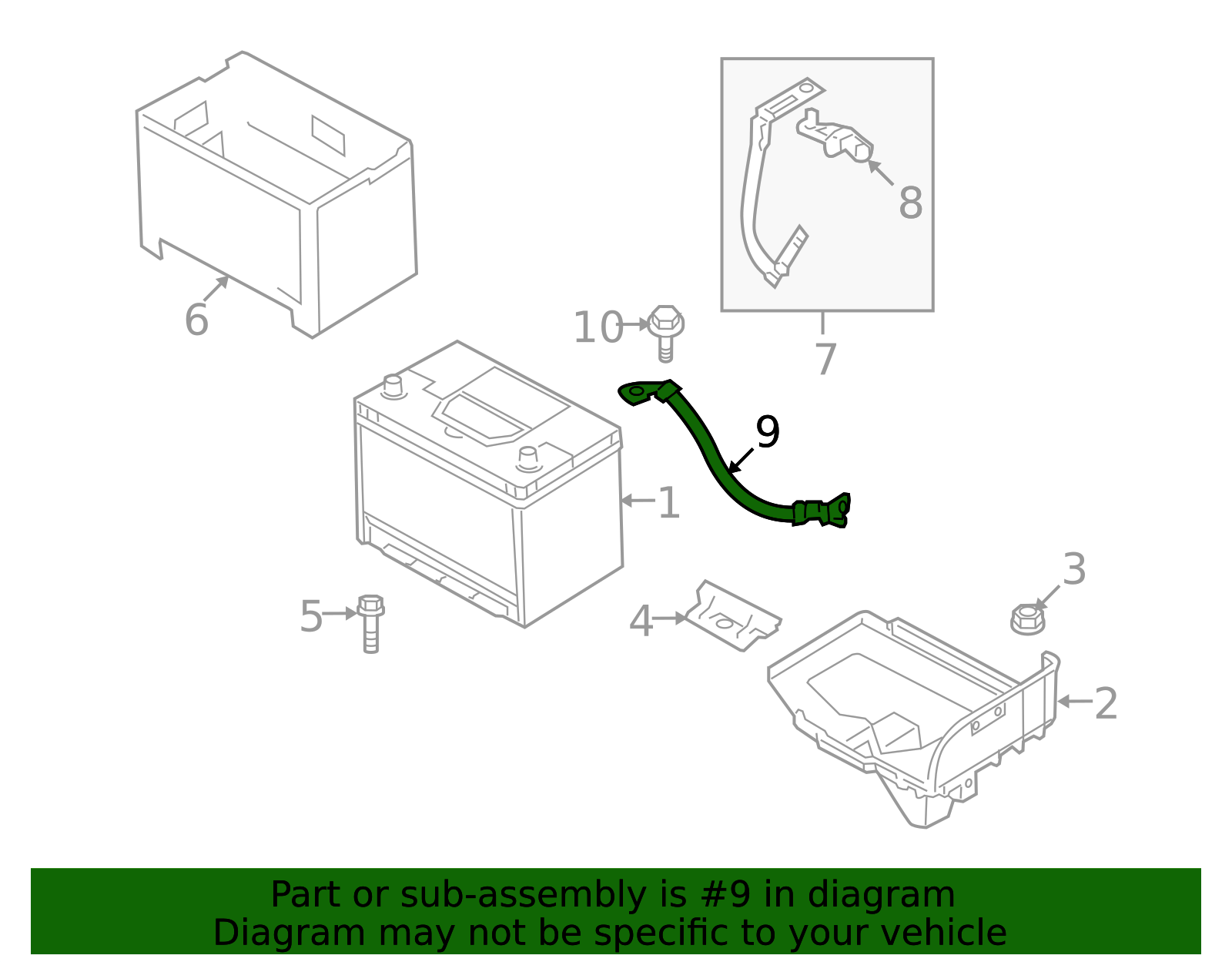 91880-2M220 - High-Quality Battery Ground Strap for 2010-2012 Hyundai ...