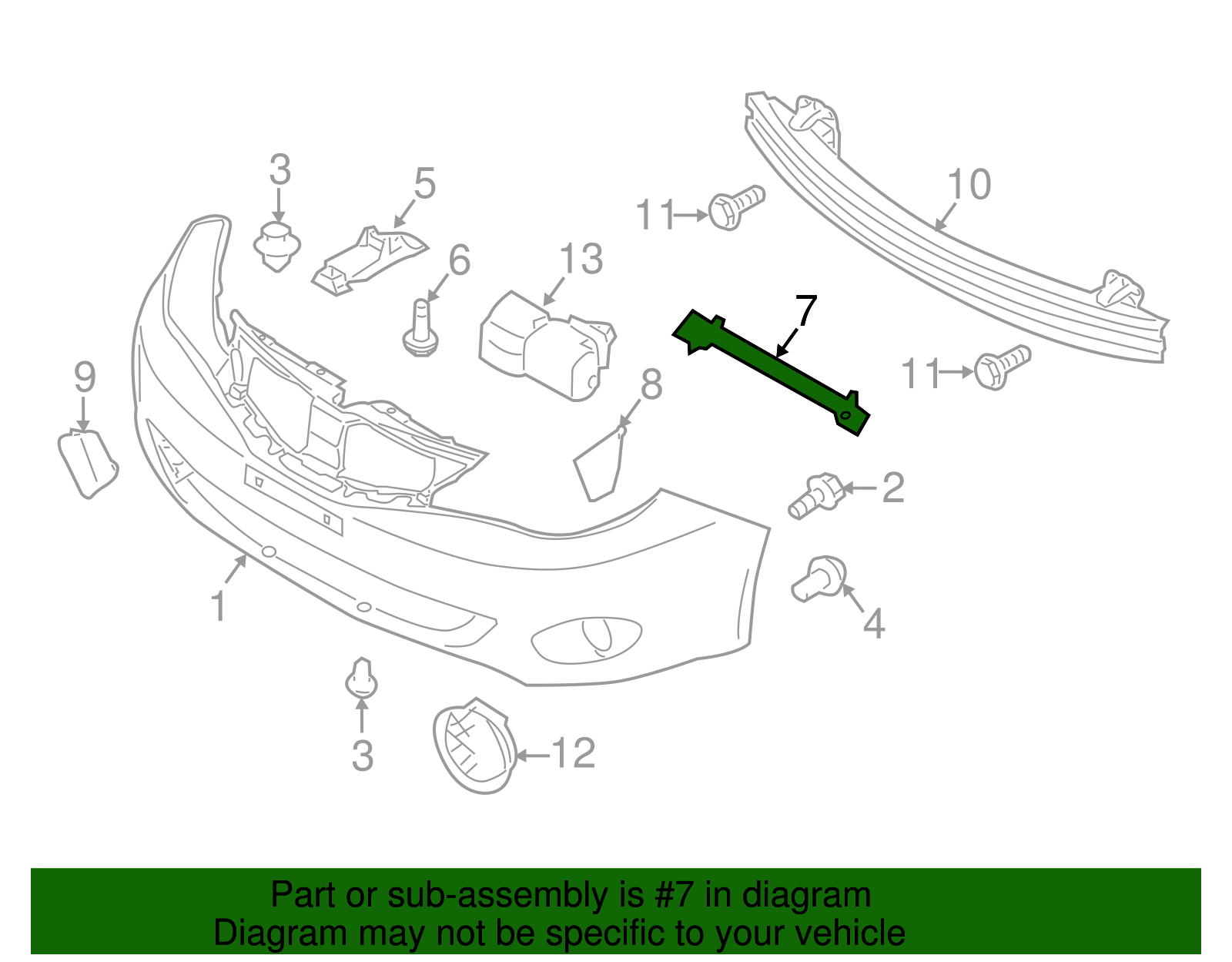 2009-2011 Subaru Impreza Retaining Bracket 57707FG002 | Subaru Parts Store