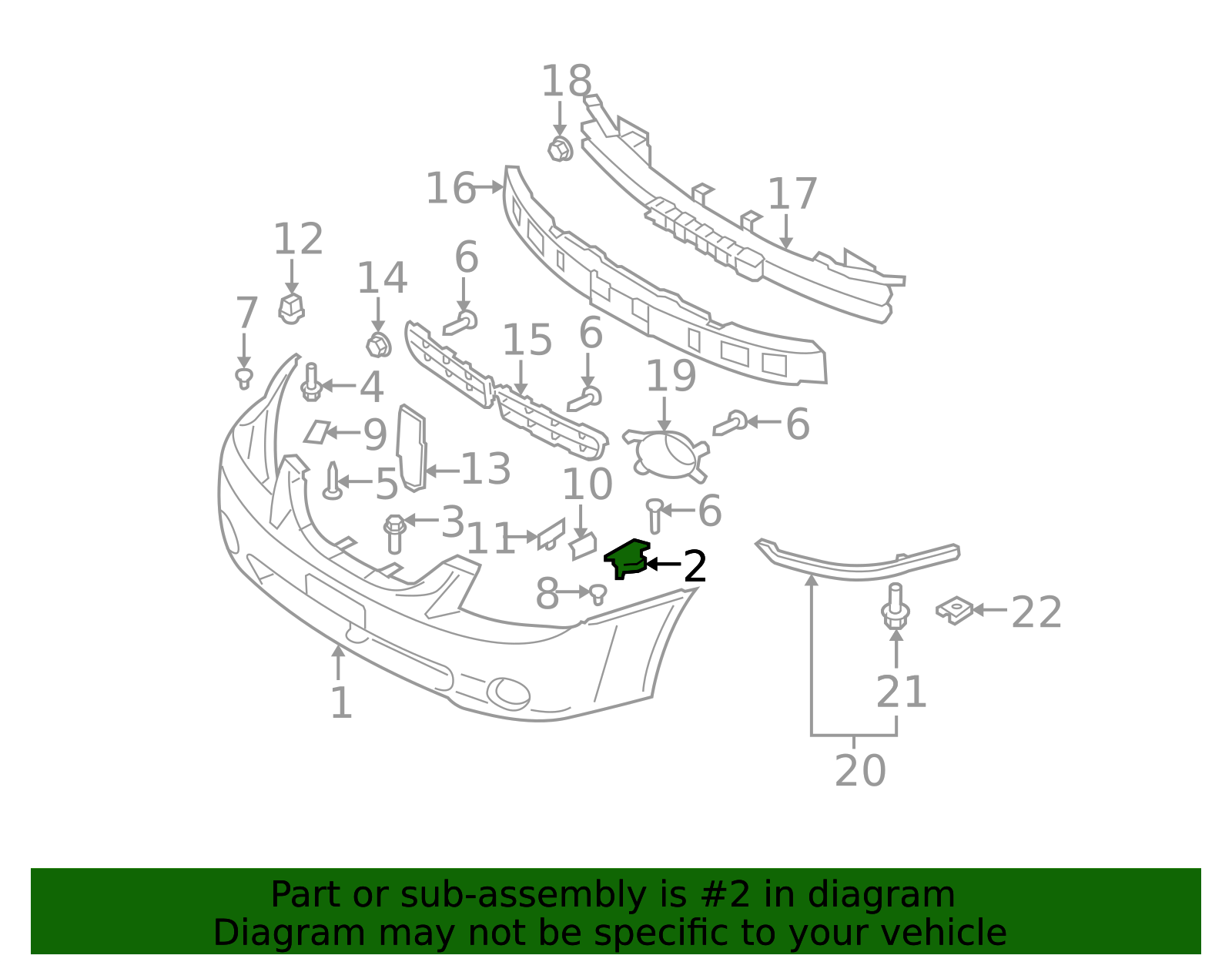 2004-2006 Kia Bumper Cover Side Bracket - Driver's Side (LH) 86517 ...