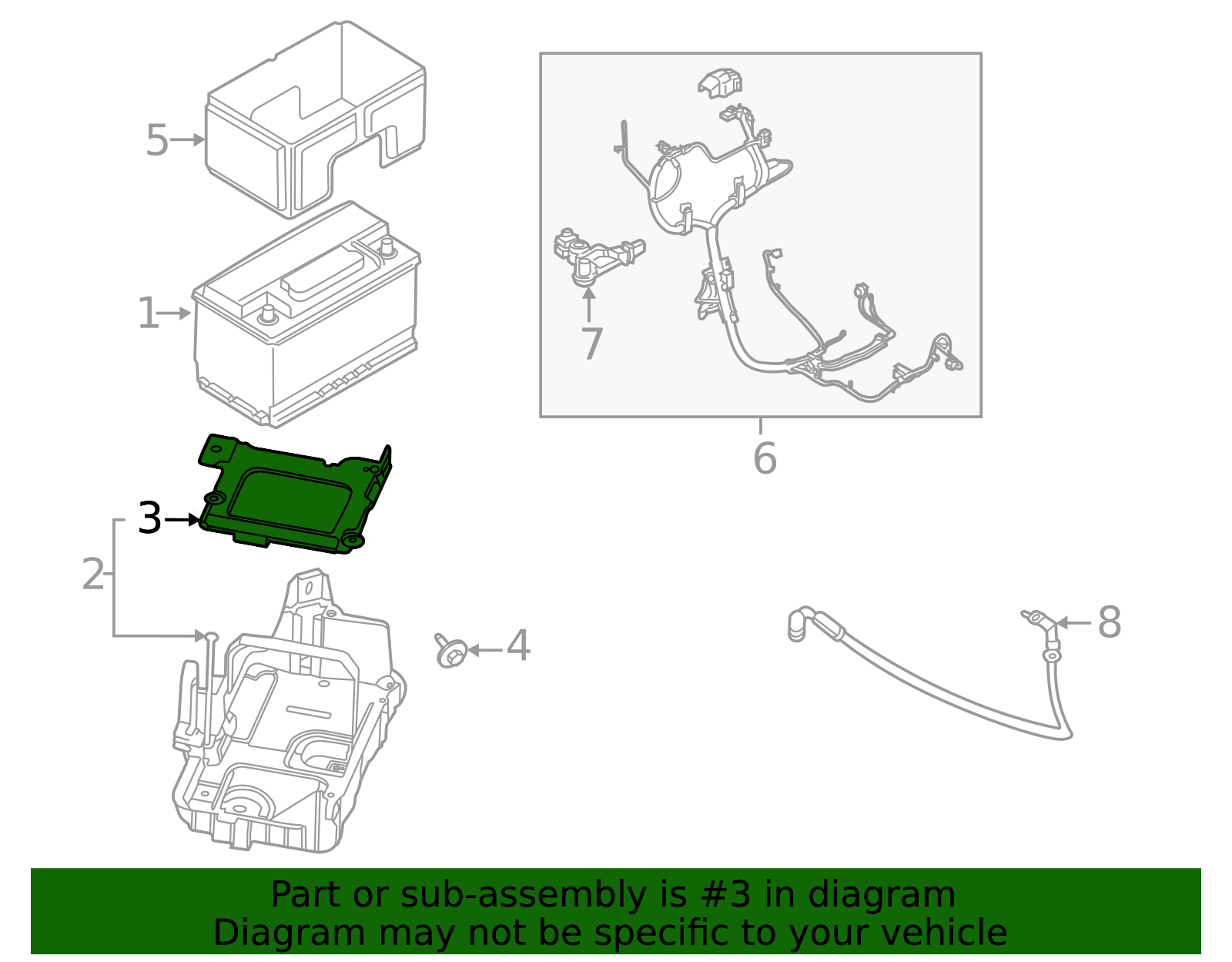 2021-2025 Ford F-150 Tray Assembly Battery ML3Z-10732-F | TascaParts.com