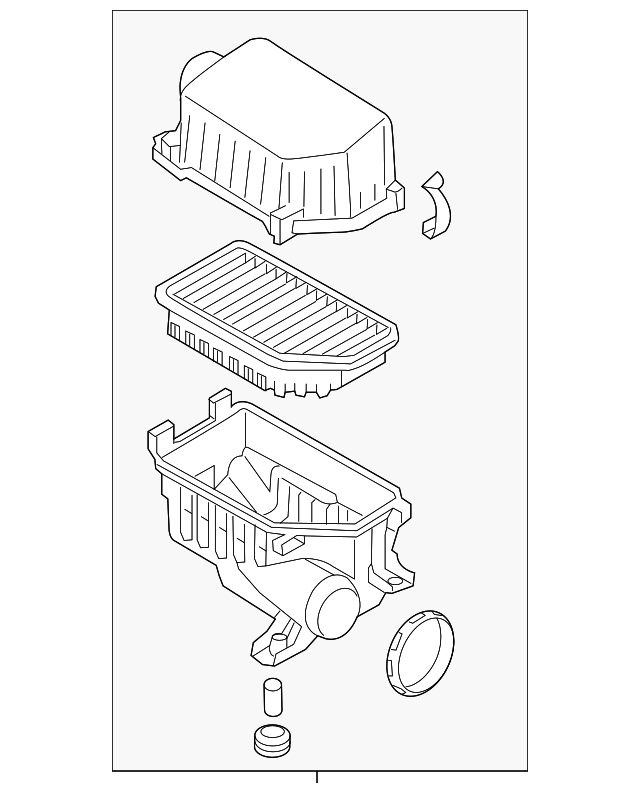 Genuine Air Cleaner Assembly for 2012-2017 Hyundai | Part# 28110-1R100 ...