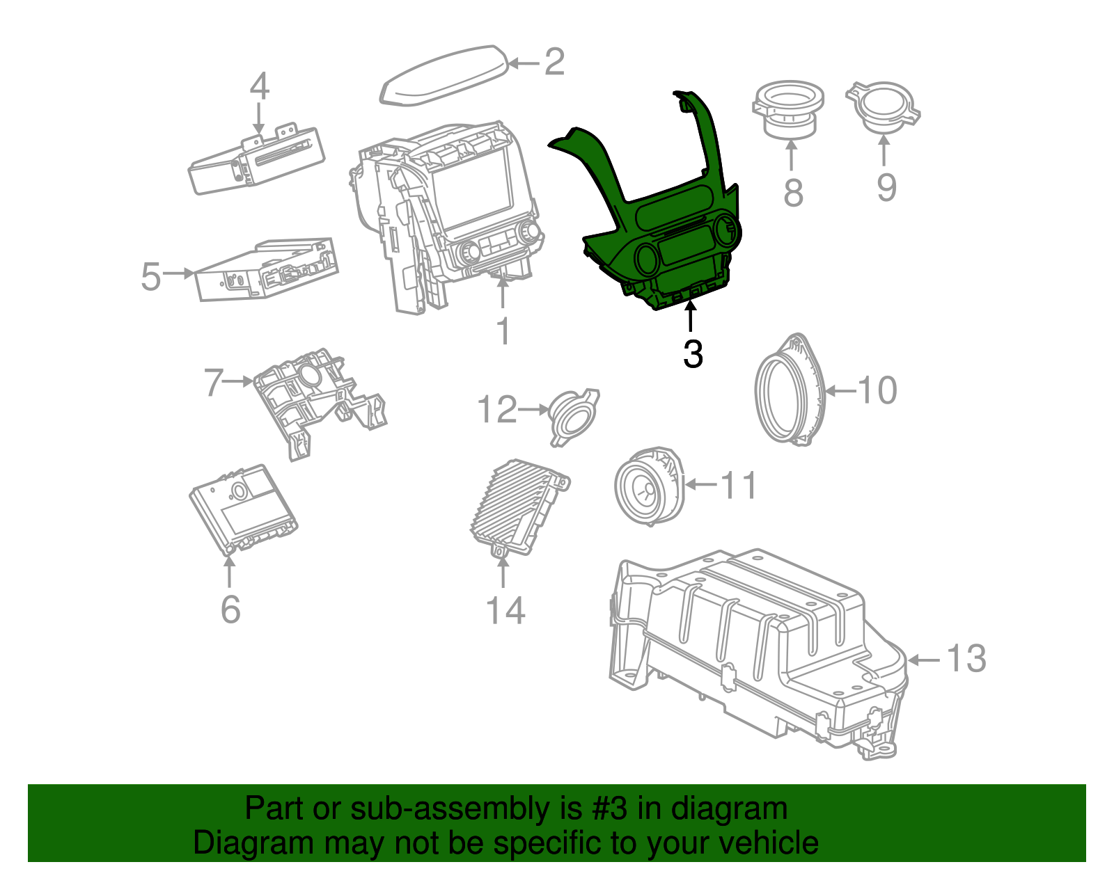2015-2020 GM Plate Asm-I/P Acsry Ctr Tr Synthesis 22883557 | GM Parts ...