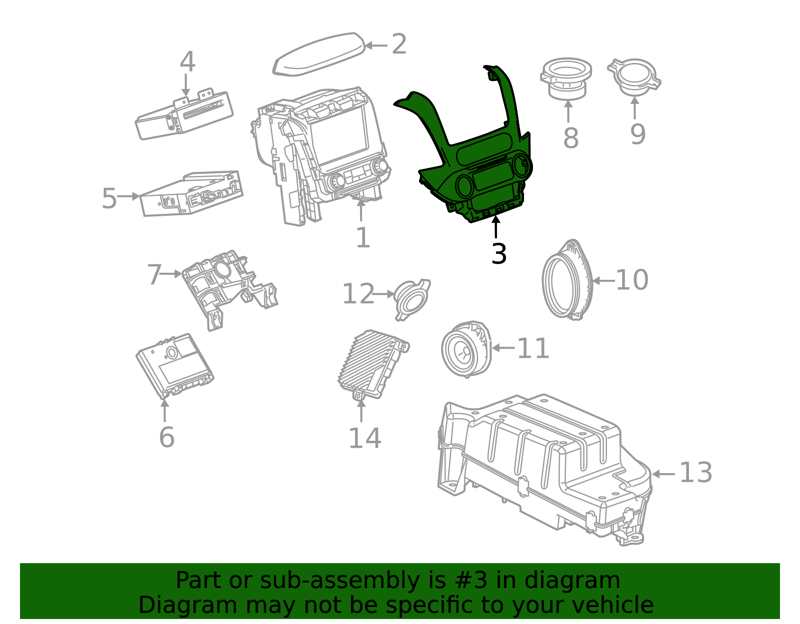 2015-2020 GM Synthesis Instrument Panel Accessory Center Trim Panel ...