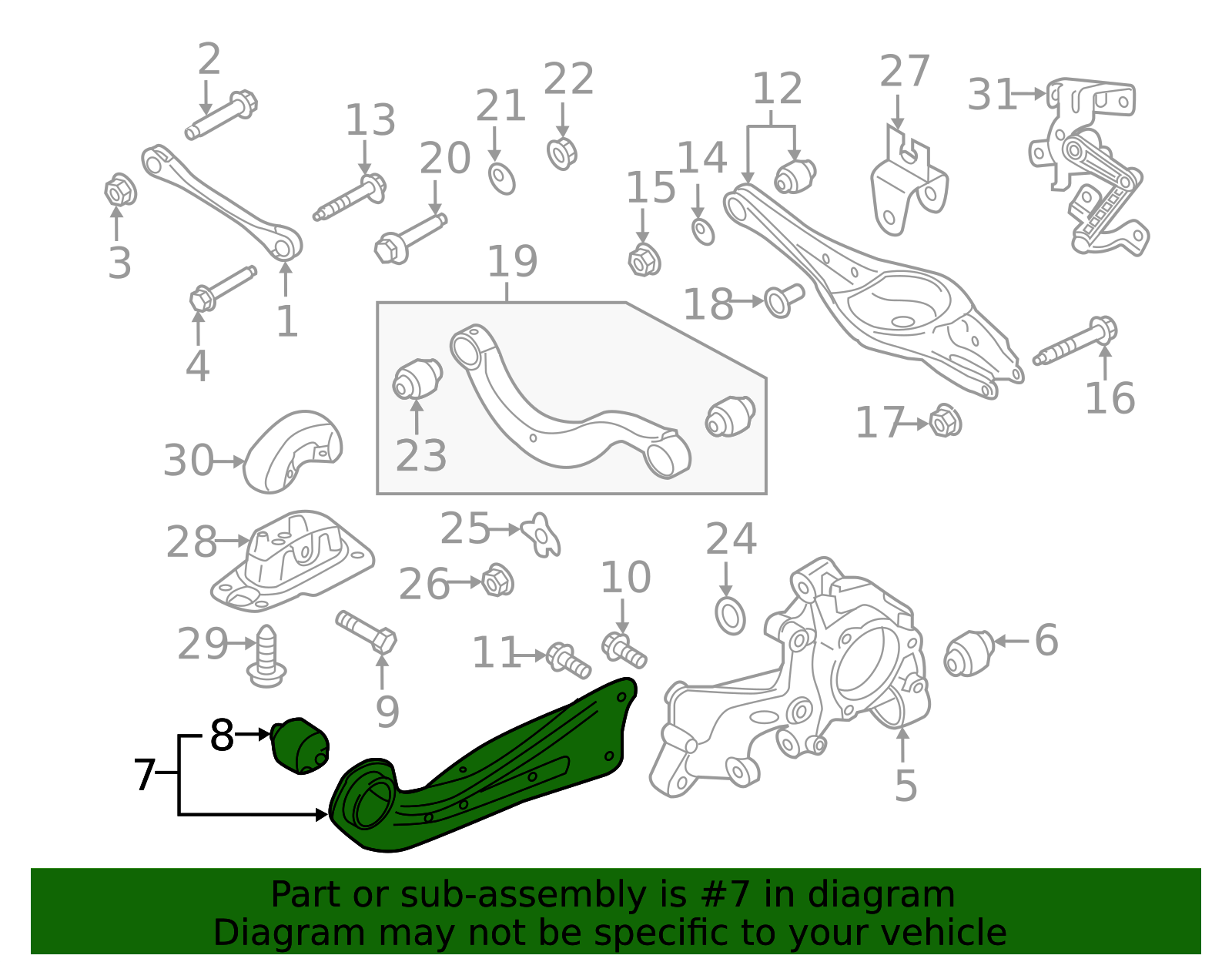 5Q0-505-223-D - Trailing Arm 2015-2025 Volkswagen | Volkswagen Parts ...
