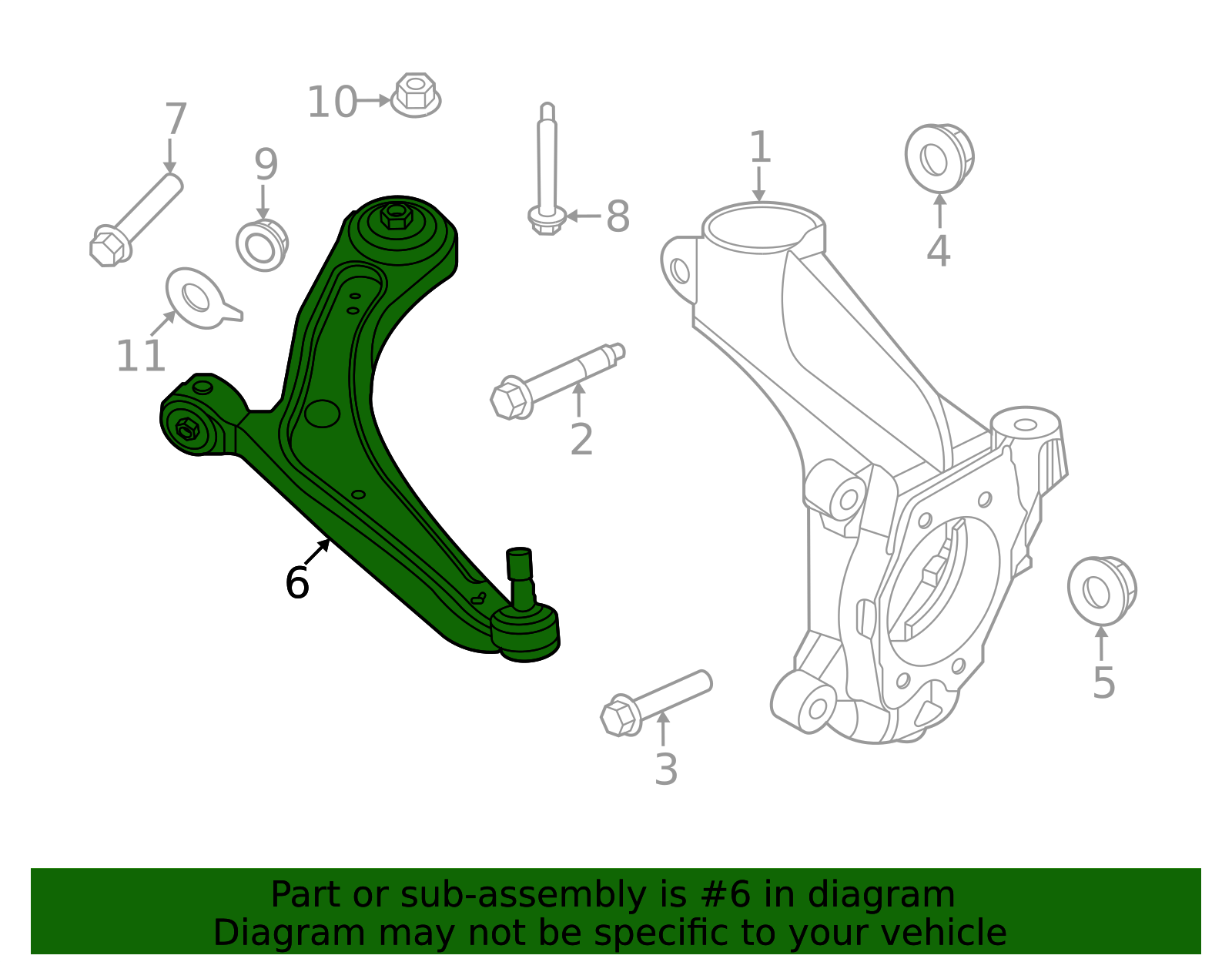 Lower Control Arm 54500-5MR0A | Nissan Parts Central