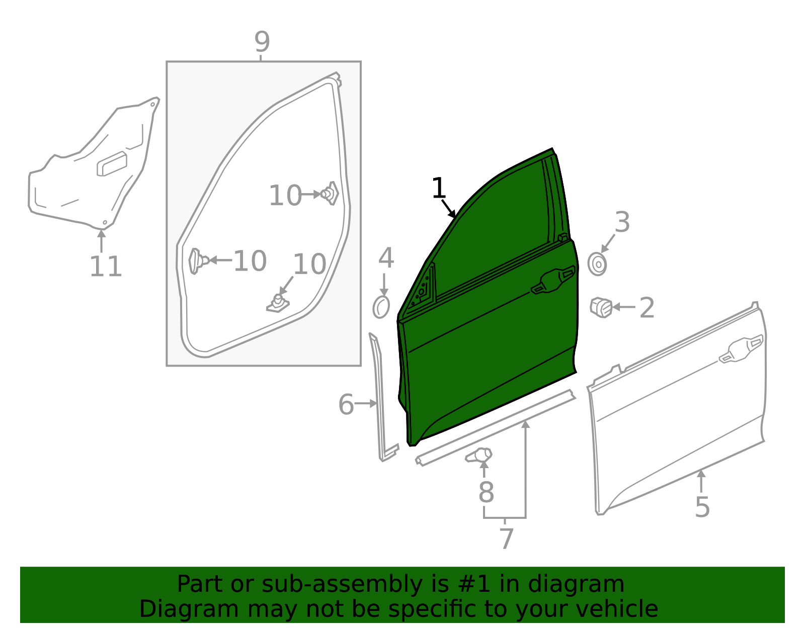67050-TBA-A00ZZ - Door Shell 2016-2021 Honda Civic | Honda Parts Online