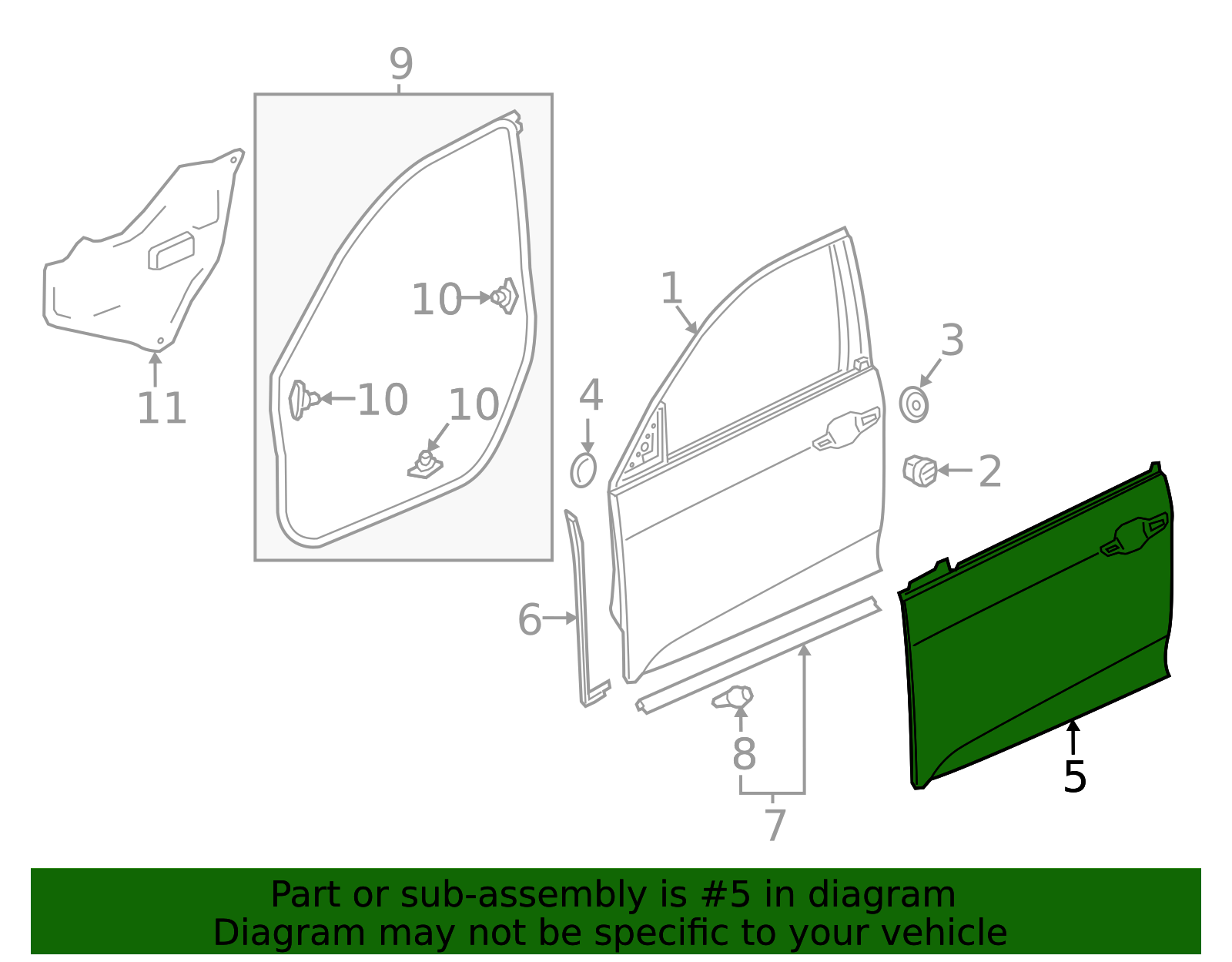 67151-TBA-305ZZ - Outer Panel 2016-2021 Honda Civic | Honda Parts Online