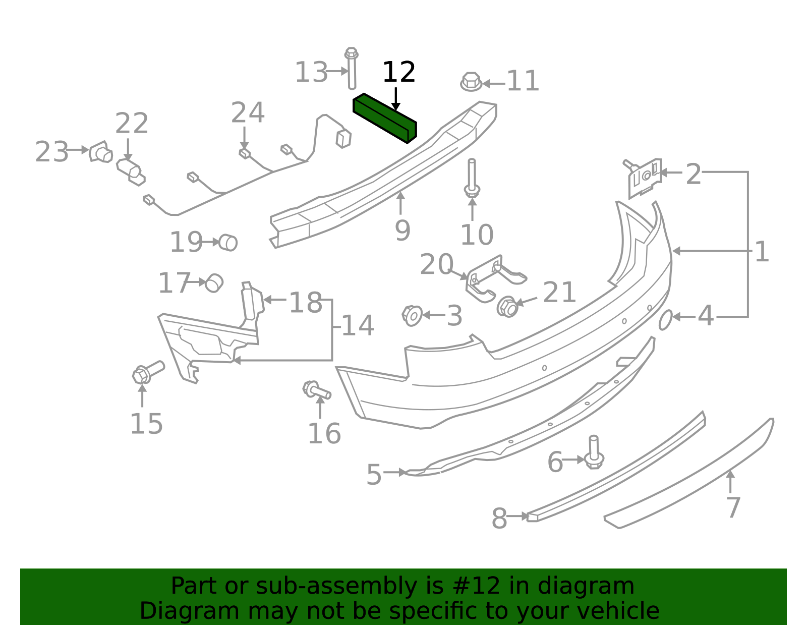 8T0-807-331-A - Genuine Audi Bumper Bracket 8T0807331A OEM Audi OEM Parts