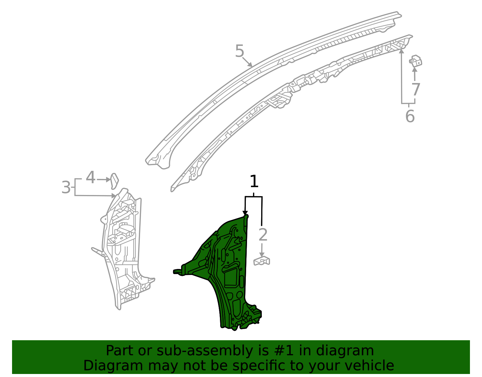 2021-2025 Buick Envision Driver Side Body Hinge Pillar Inner Panel ...