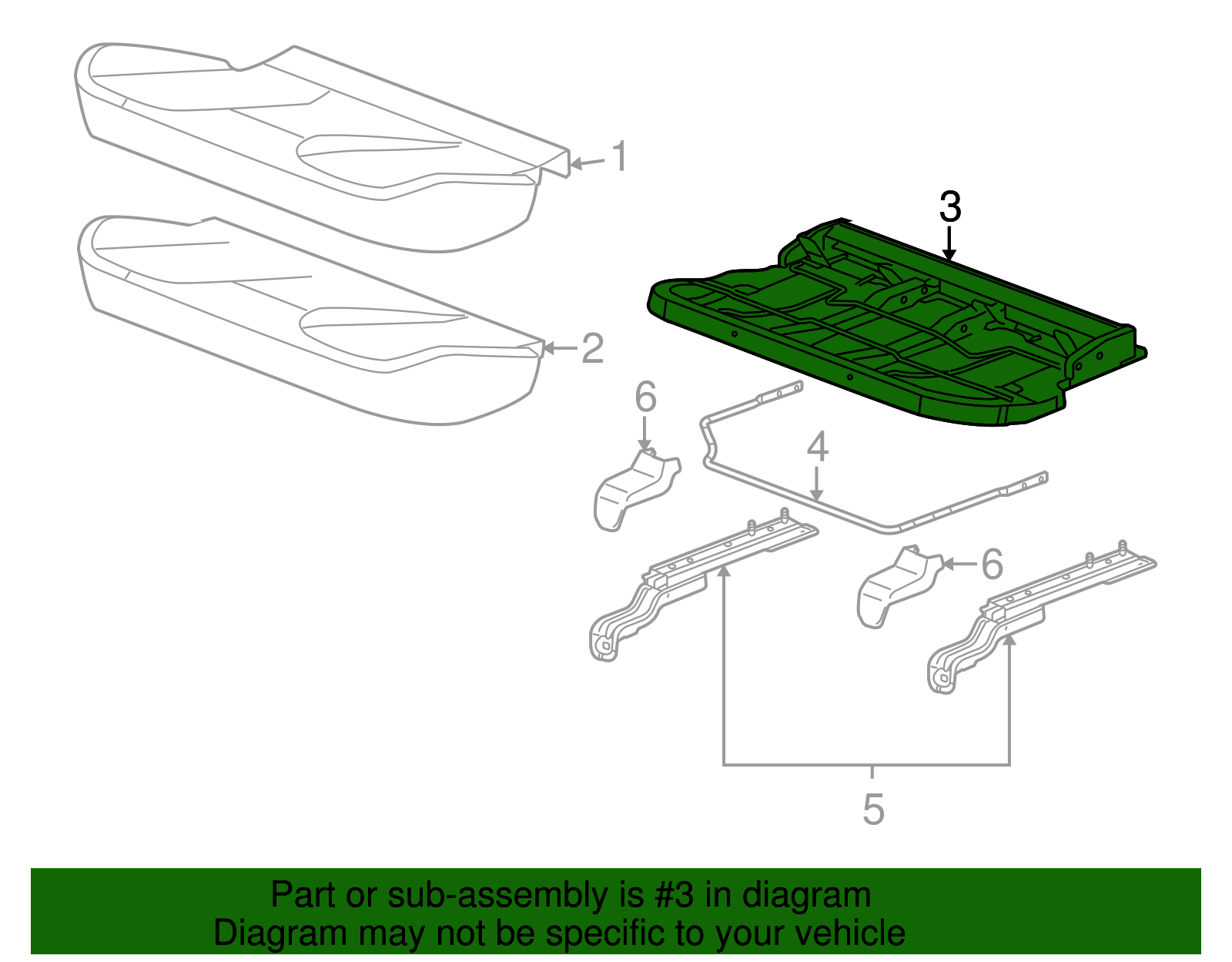 25999186 - 2010-2017 GM - Rear Seat Frame | Partners Chevy
