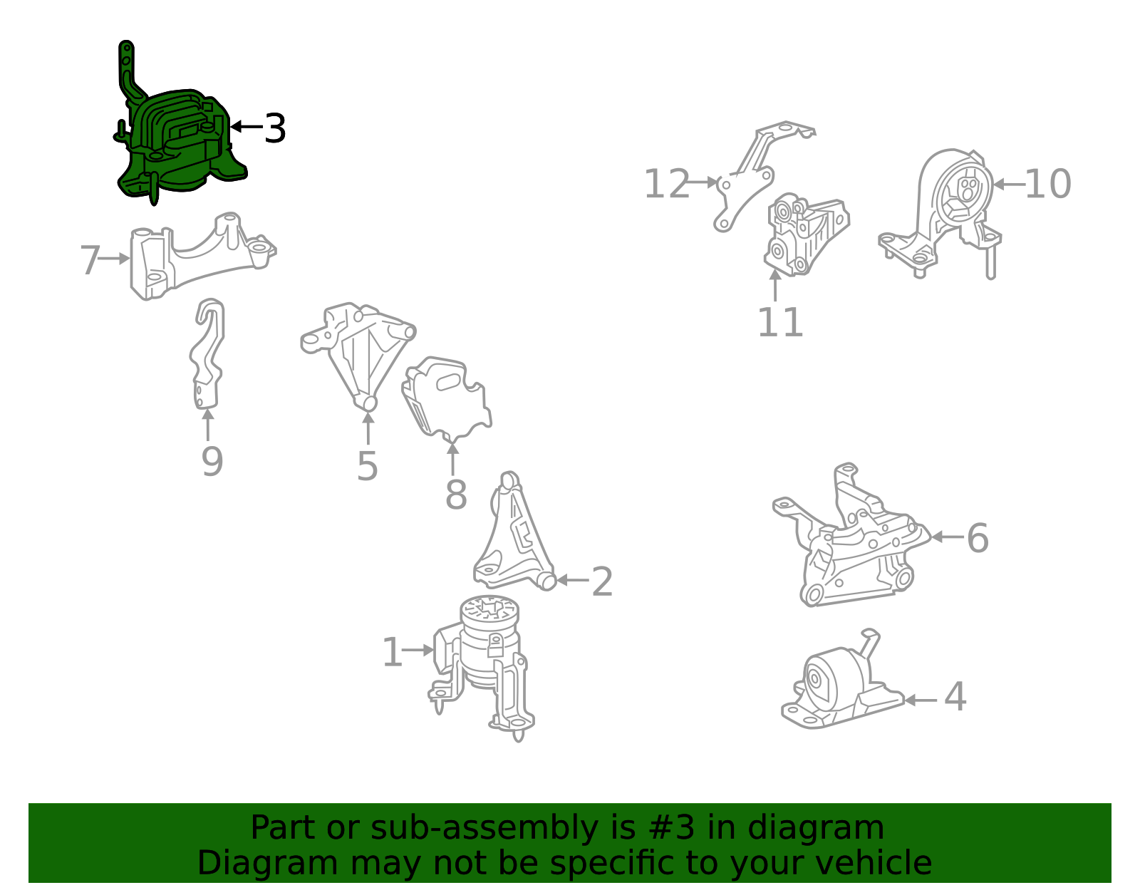 2019-2024 Toyota Side Mount 12305-F0090 | Toyota Parts Center