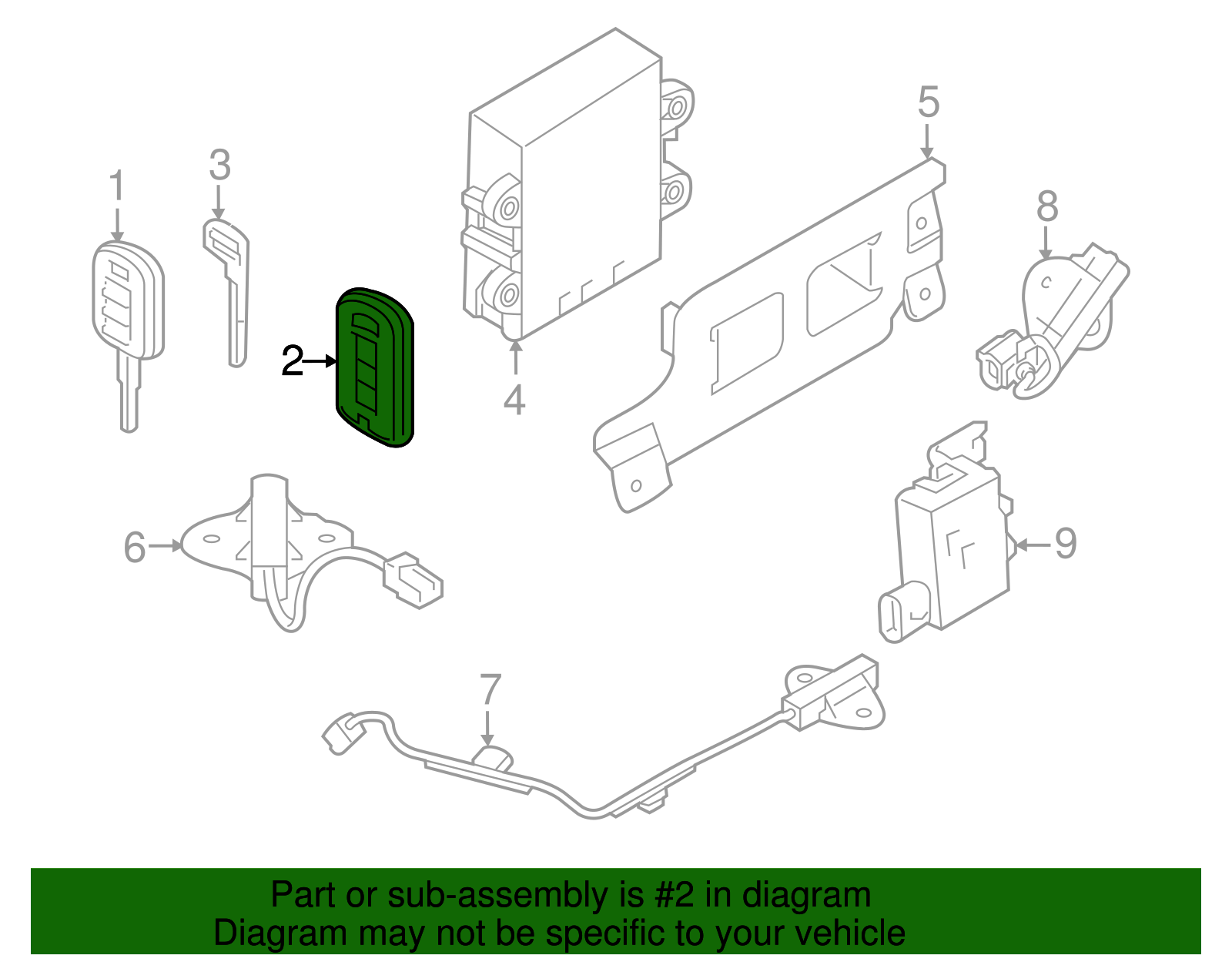 2014-2024 Mitsubishi Transmitter 285E3W310P | Mitsubishi Parts ...