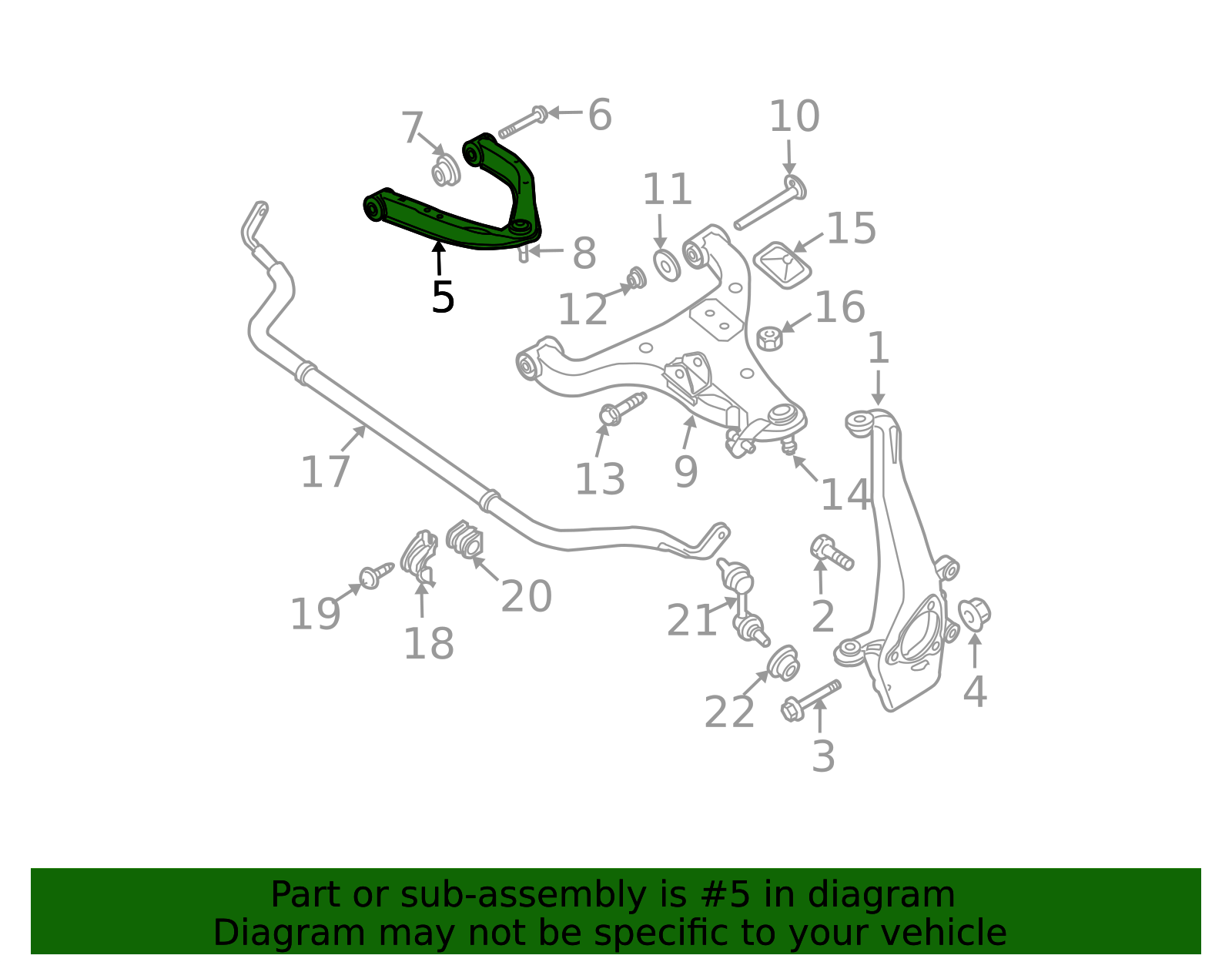 2004-2024 Nissan Upper Control Arm 54525-ZR00B | QuirkParts