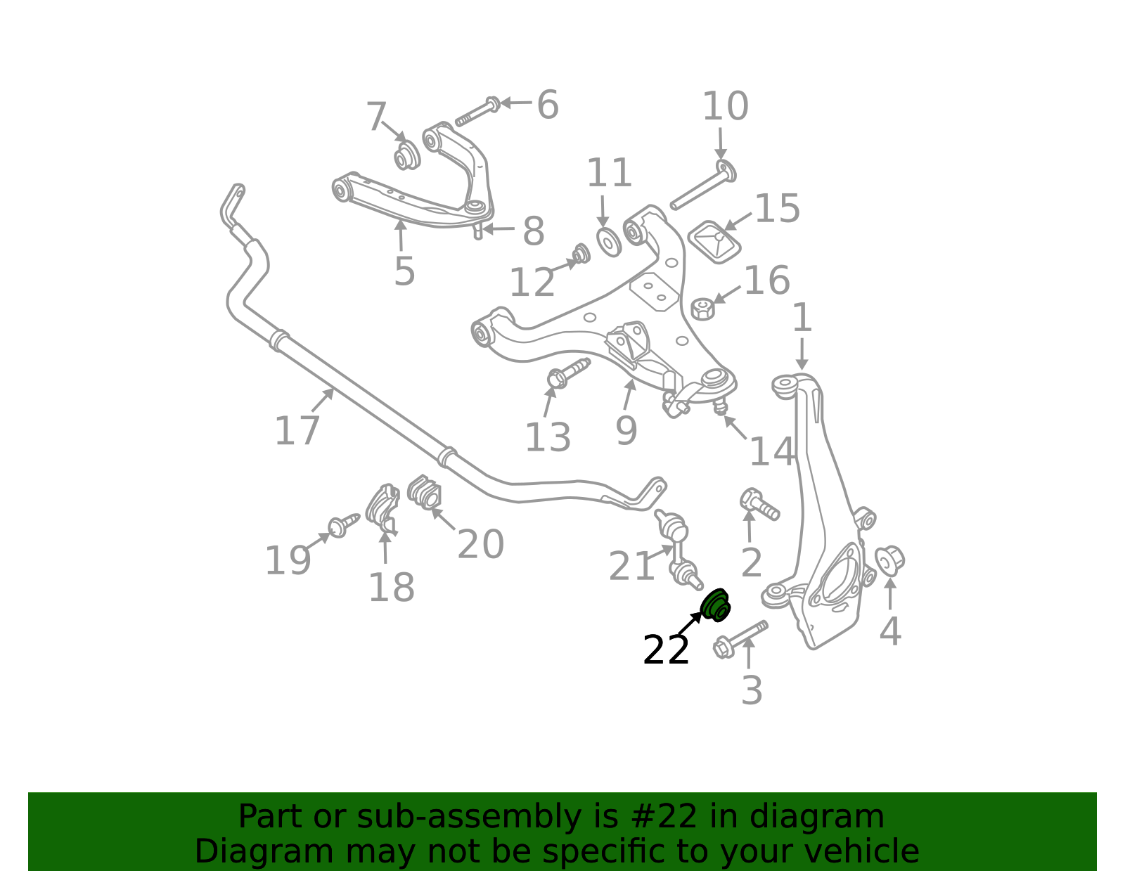 54588-AD00A - Suspension Stabilizer Bar Link Nut | Official Nissan ...