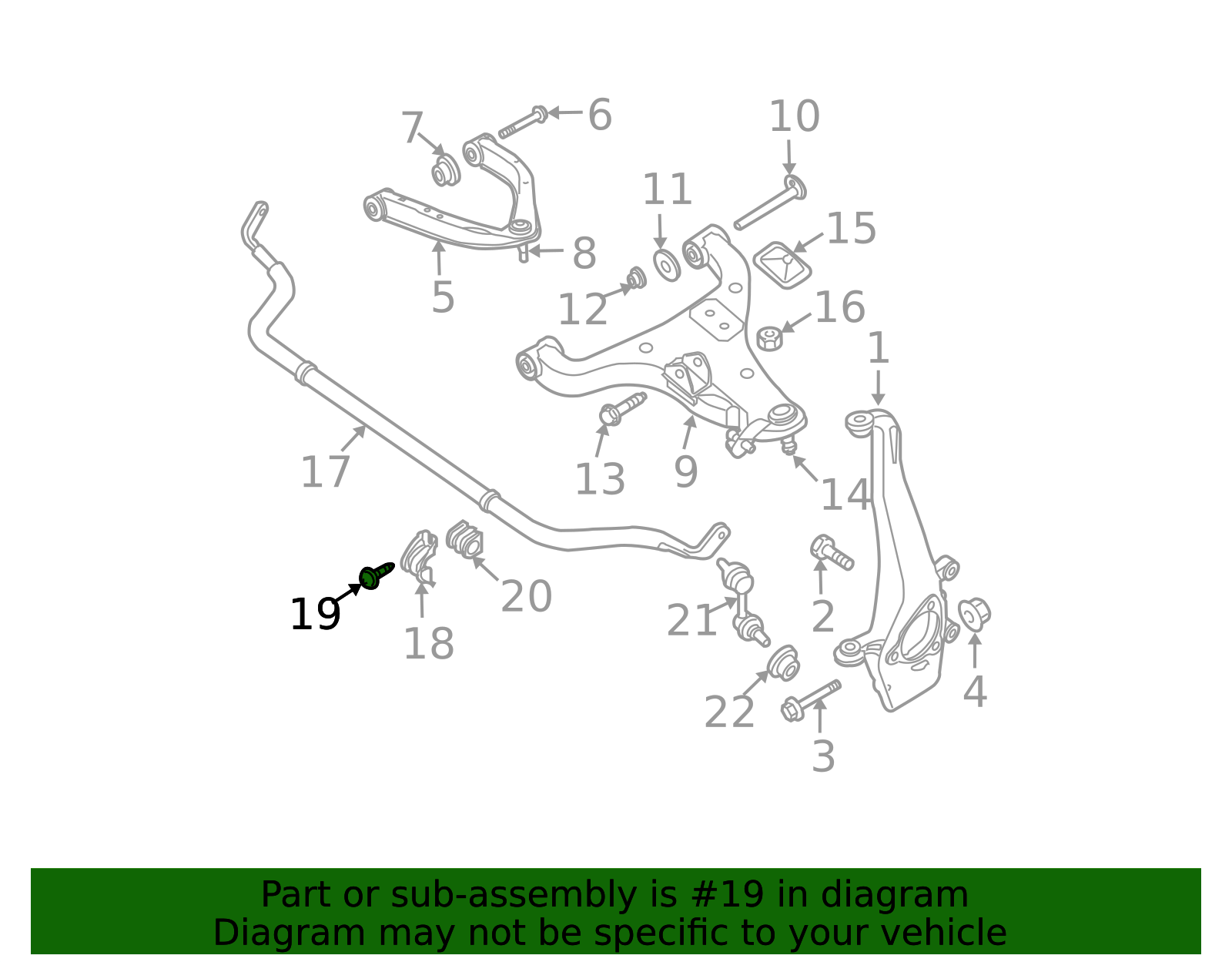 2004-2024 Nissan Stabilizer Bar Bolt 081B7-2301A | TascaParts.com