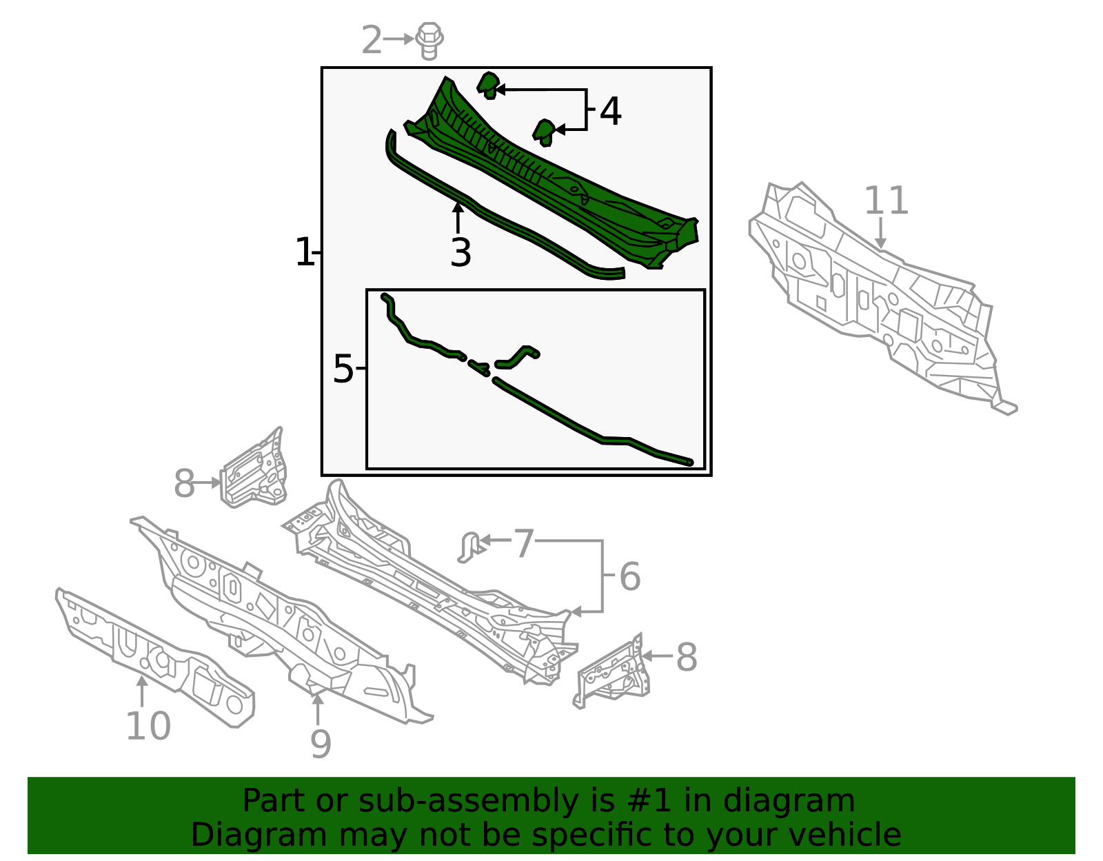 Cowl Grille 86150-3S000 | OEM Parts Online