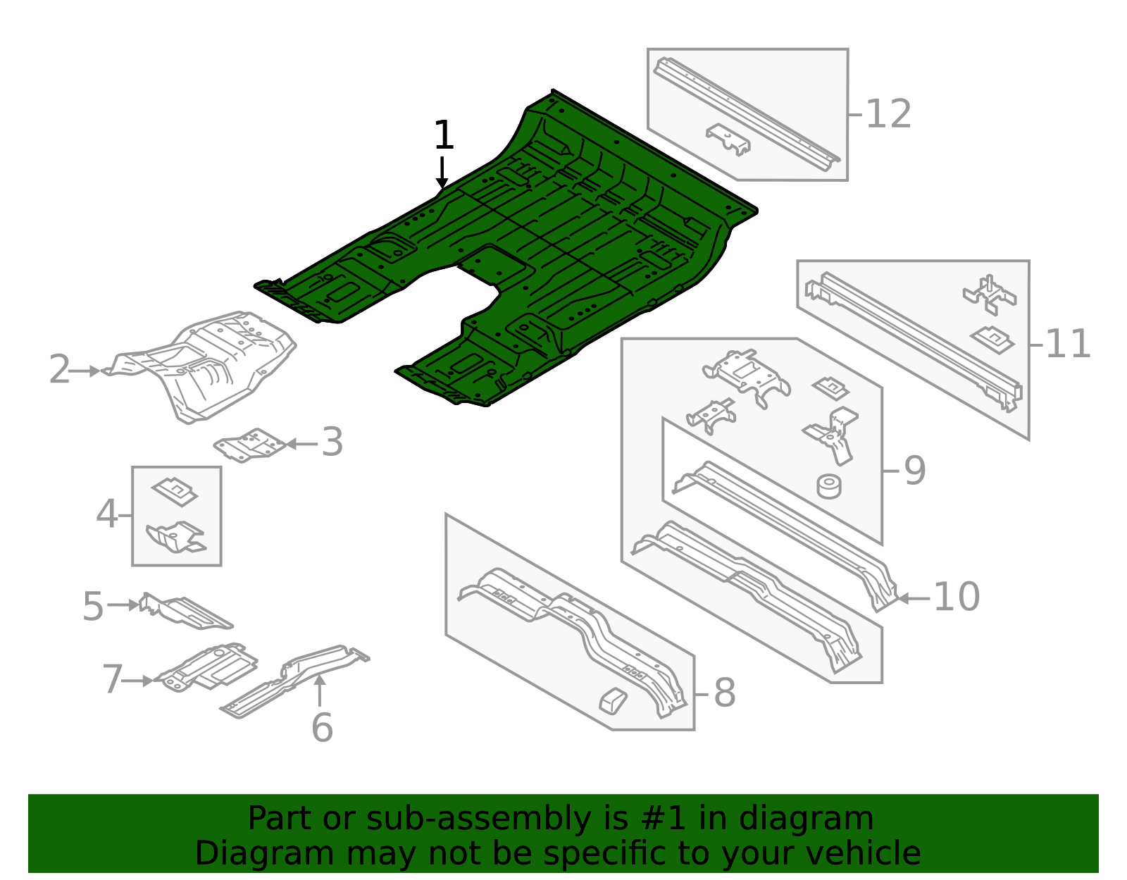 Genuine OEM Ford Part - Floor Pan FL3Z-1811135-C | Genuine OEM Ford ...