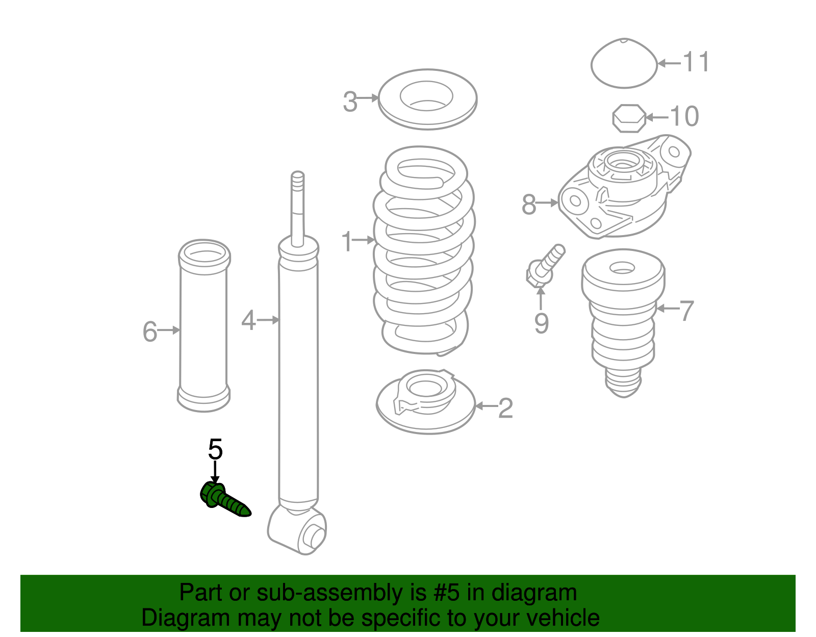 2010-2022 Volkswagen Shock Mount Bolt WHT-003-467 | VW Direct Auto Parts