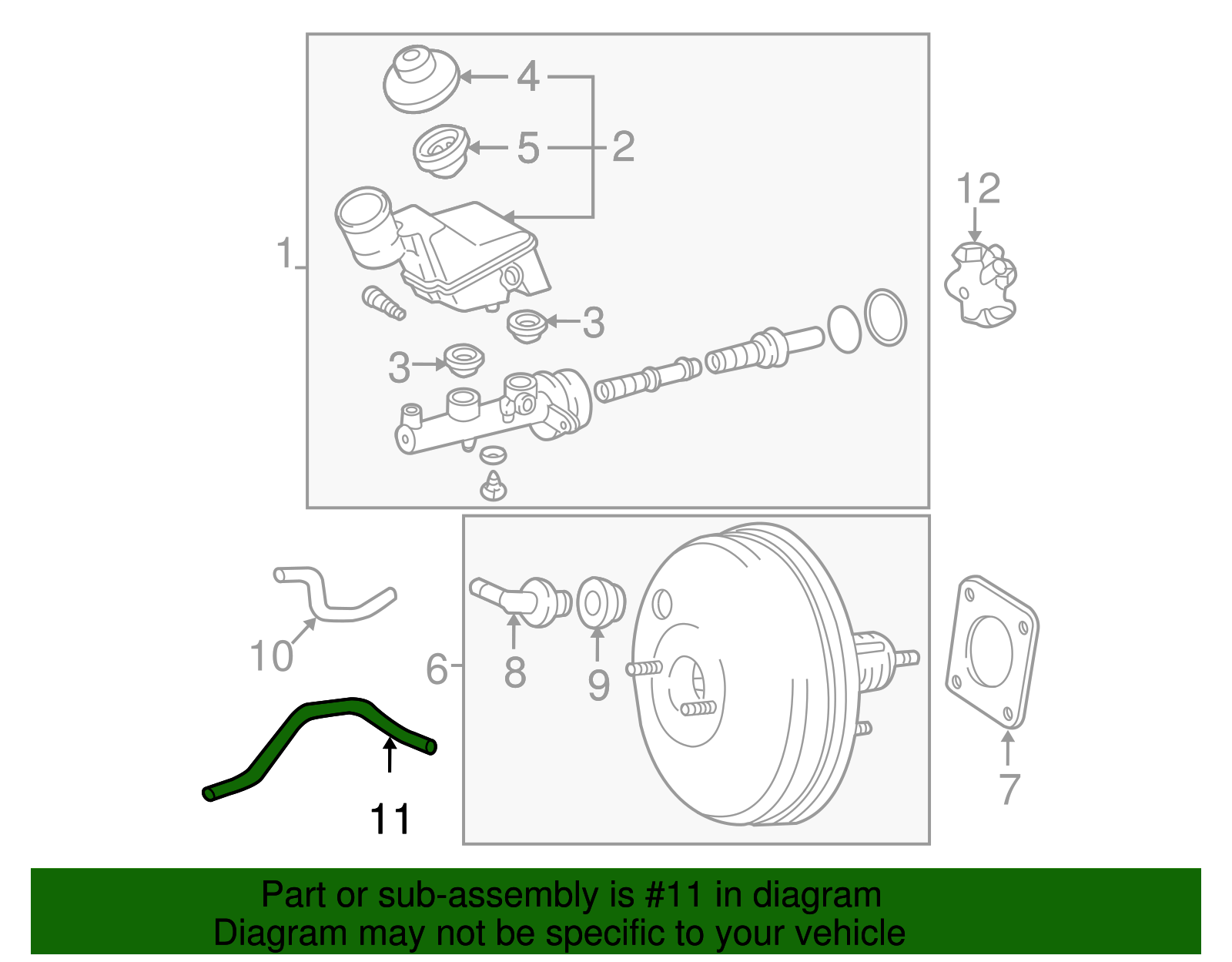OEM 2003-2008 Toyota Vacuum Hose Part # 44774-20310 | Modern Toyota Parts