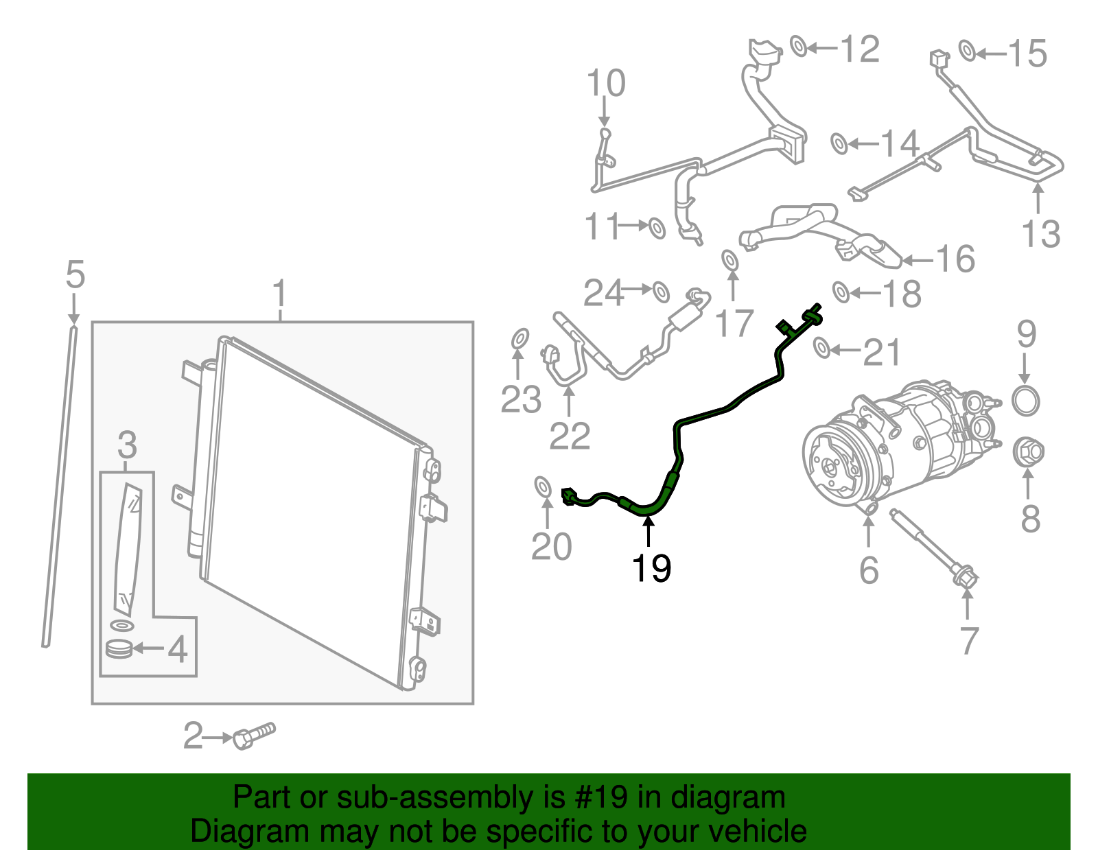 2010-2017 Jaguar XJ A/C Refrigerant Liquid Hose C2D23732 | Jaguar ...