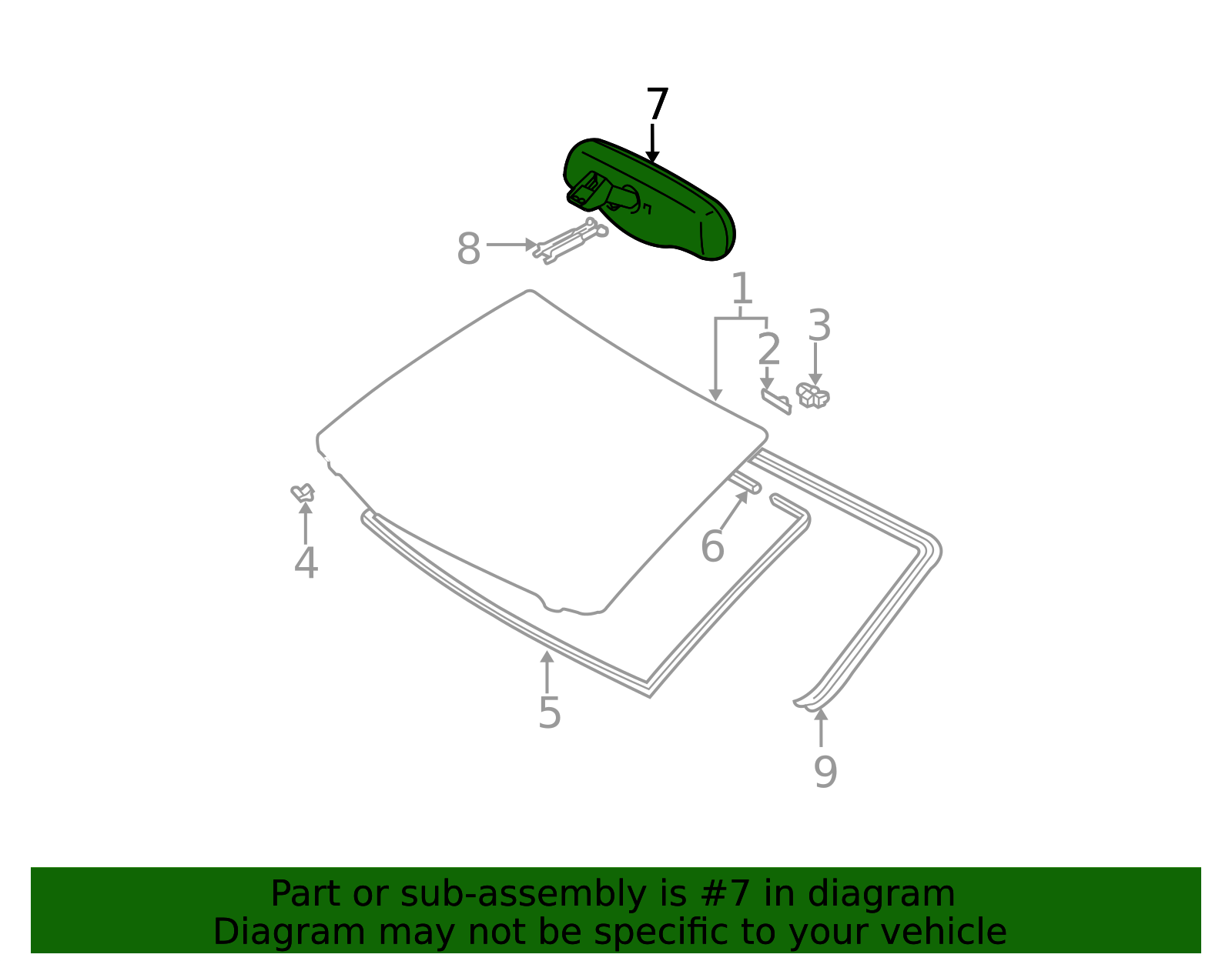Genuine Official Toyota Interior Rear View Mirror part# 87810-AA011 for ...