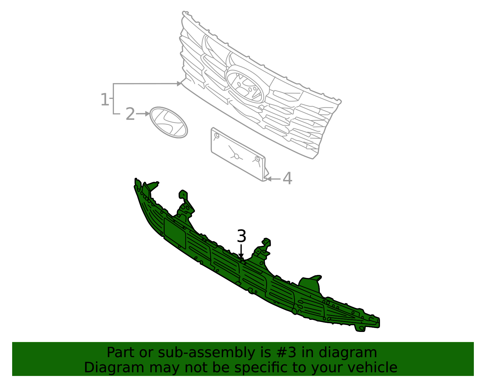 Hyundai - 86531-CW000 - Lower Grille - 2022-2024 Hyundai Tucson | OEM ...
