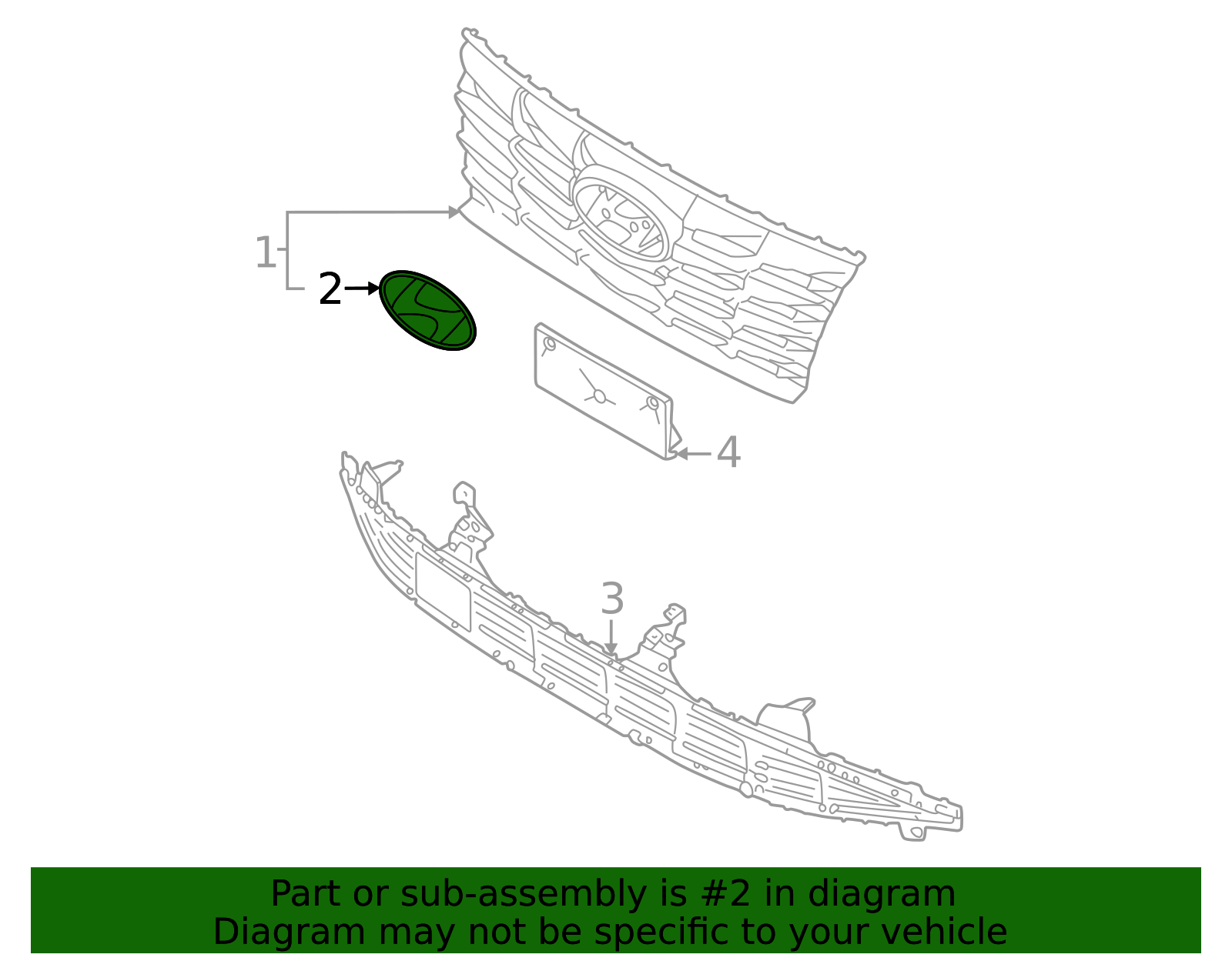 2022-2024 Hyundai Tucson Grille Emblem 86300-N9000 | OEM Parts Online