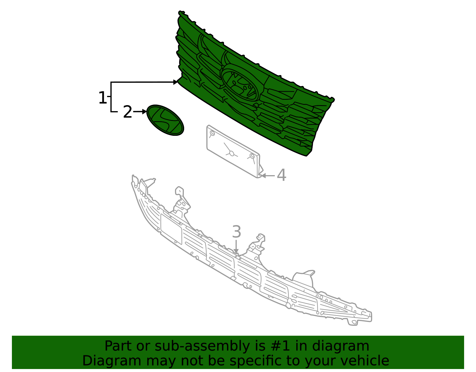 2022-2024 Hyundai Tucson Upper Grille 86350-N9000 | OEM Parts Online