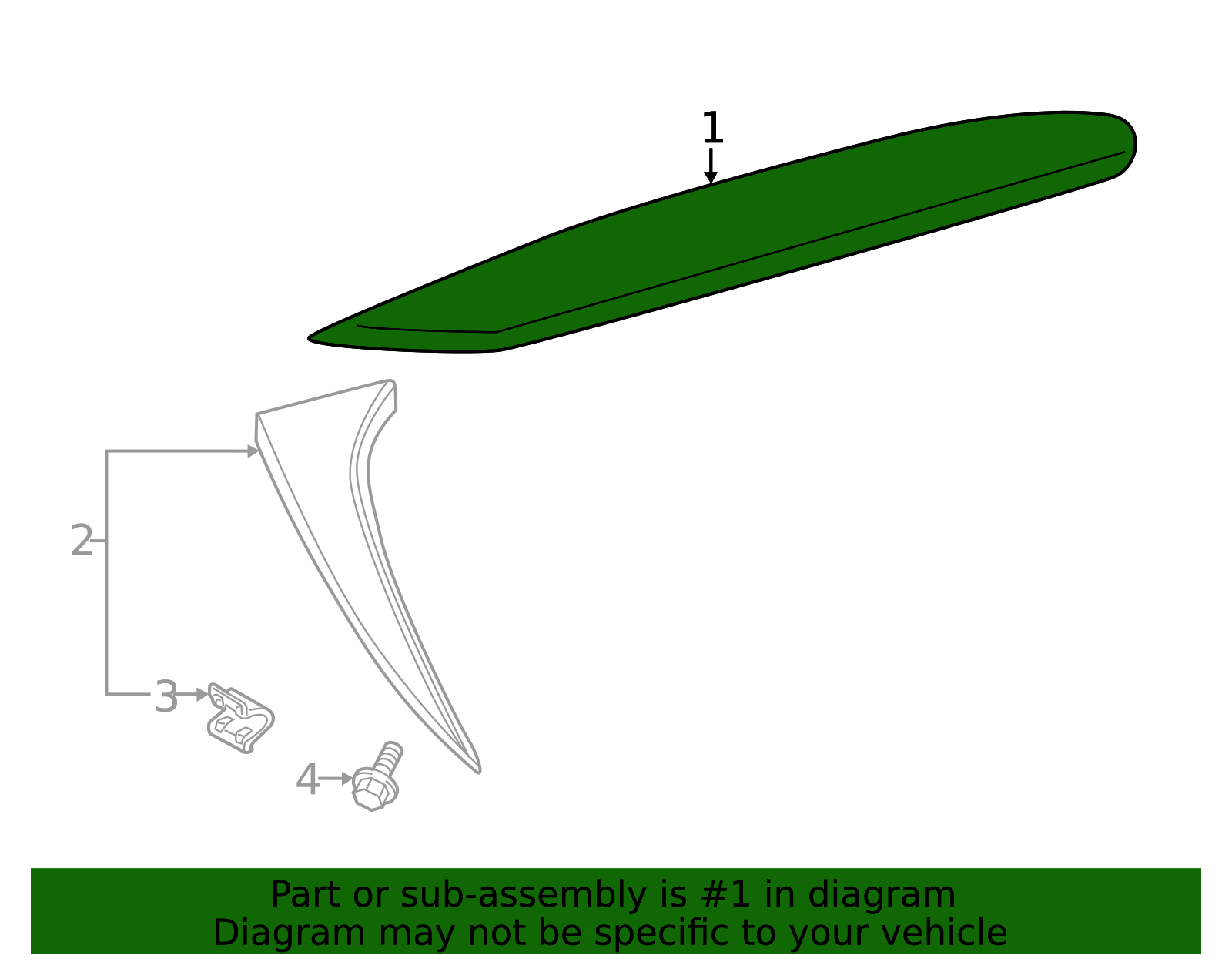 2019-2025 Toyota Corolla Spoiler, Rear Window PT29A-12195-02 | Toyota ...