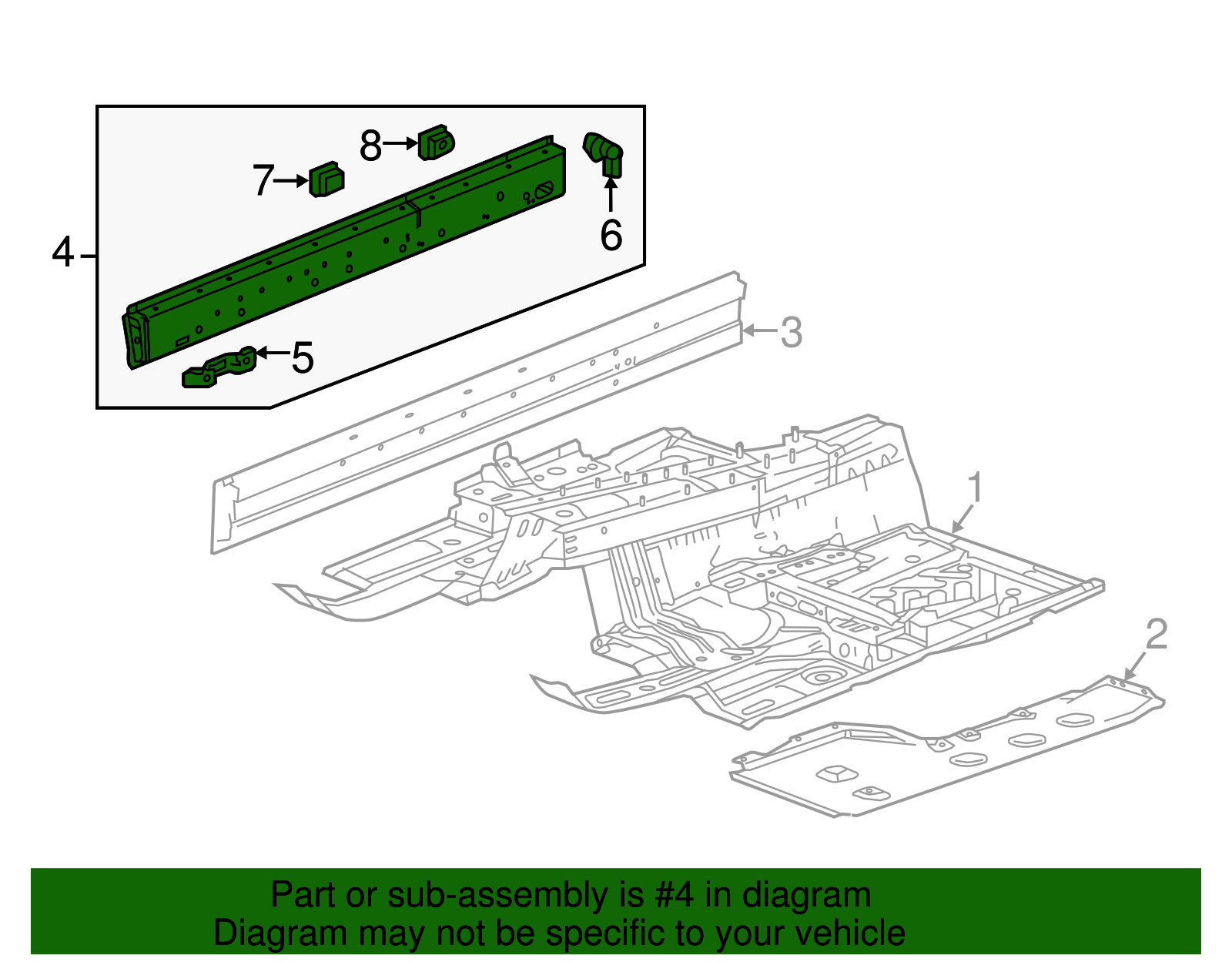 2015-2019 Cadillac ATS Driver Side Rocker Outer Panel 23248252 ...