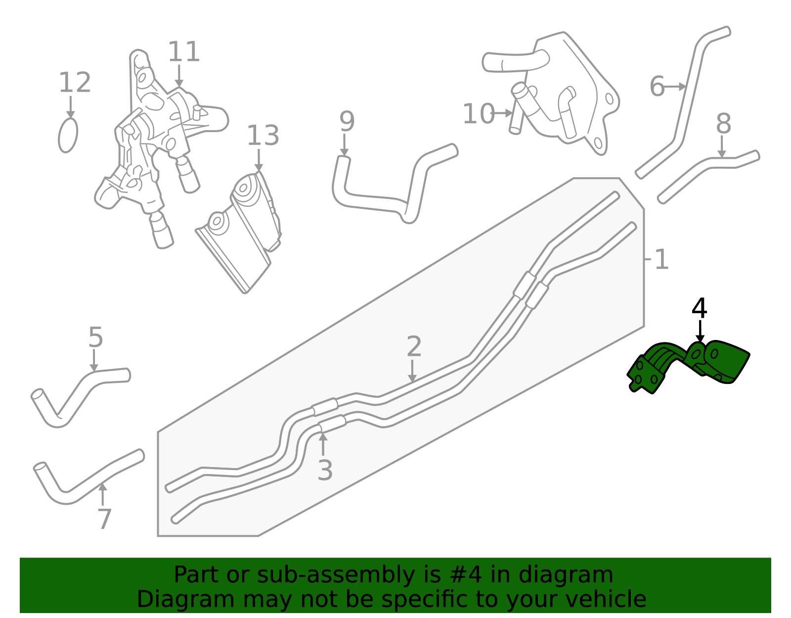 2024-2025 Toyota Tacoma Transmission Oil Cooler Line Bracket 32925 ...