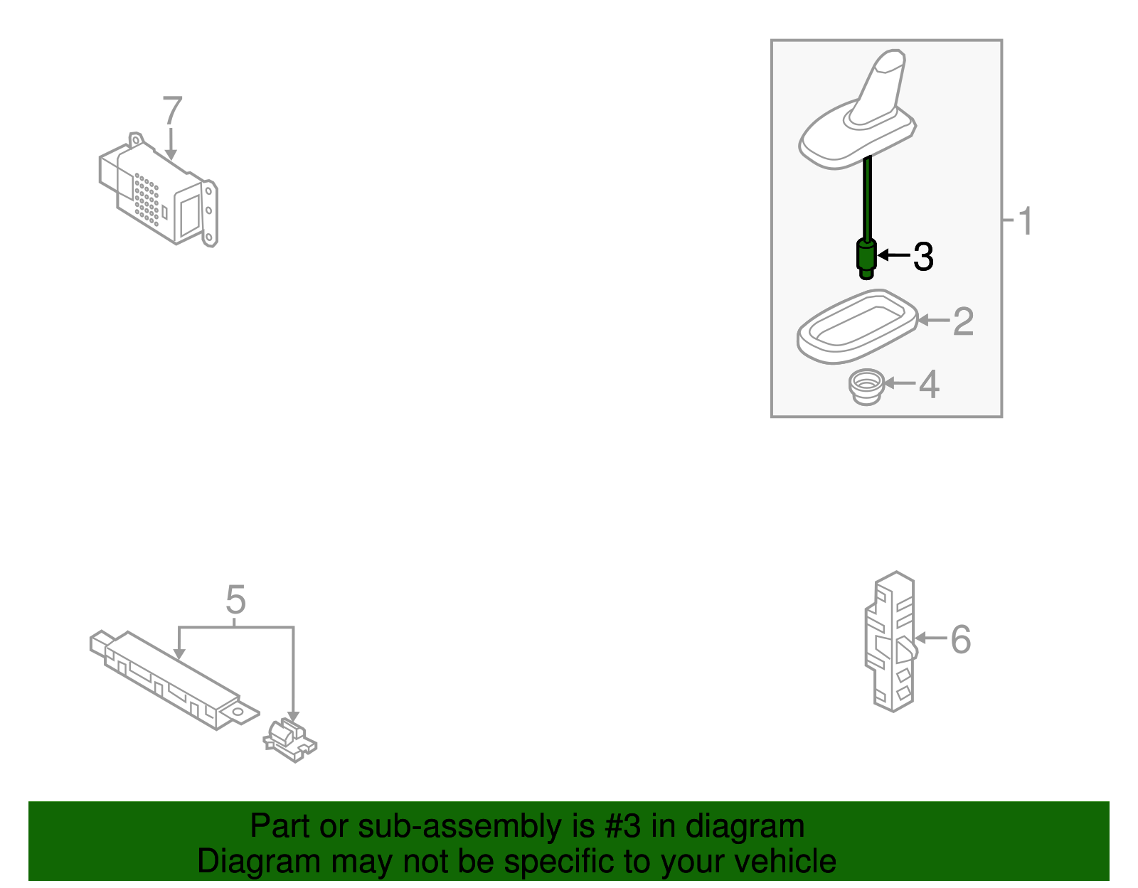 2012-2018 Volkswagen Antenna Assembly Connector 6Q0-035-575-K ...