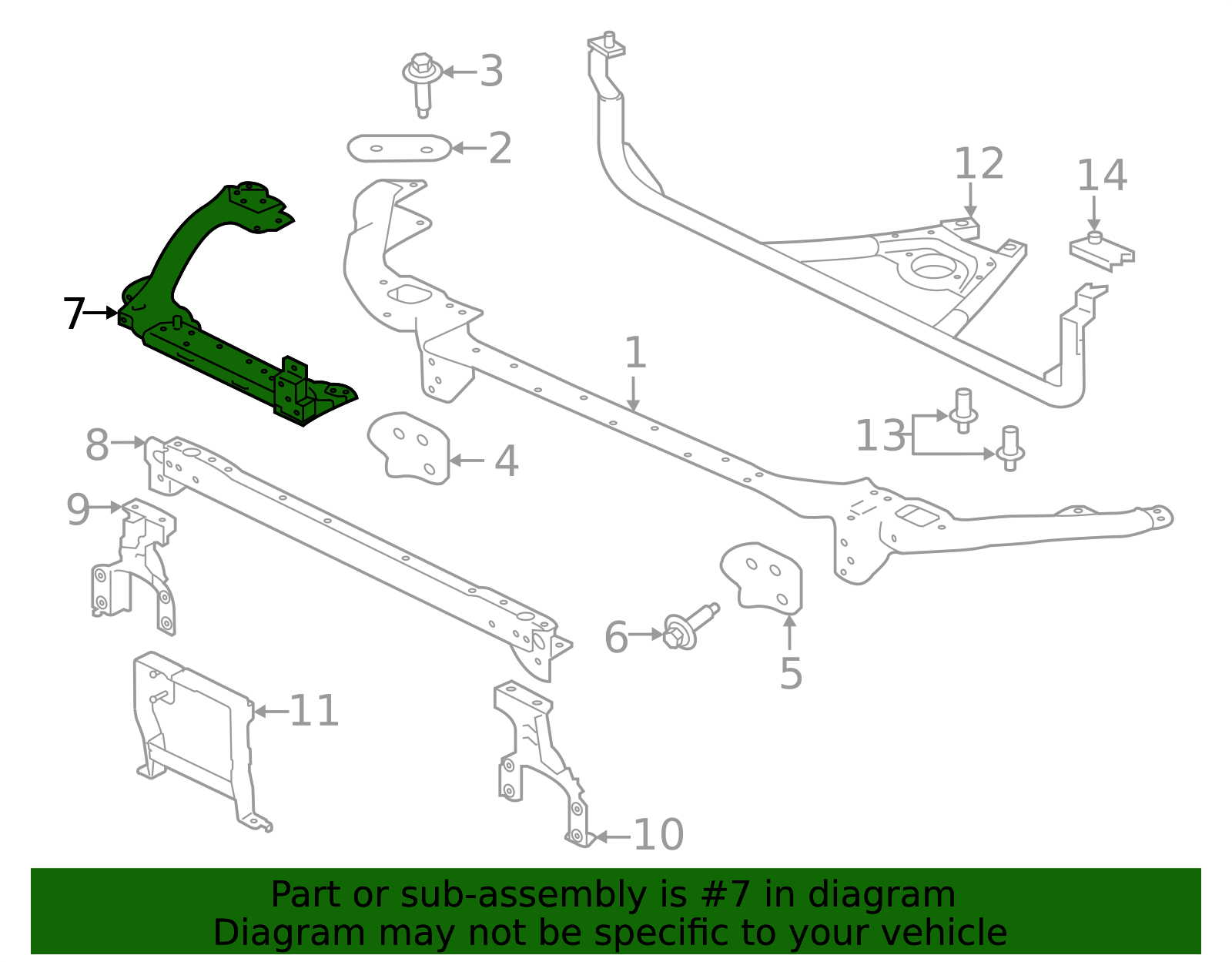 T4A3584 - Support Frame 2017-2020 Jaguar F-Pace | Land Leaping Genuine ...