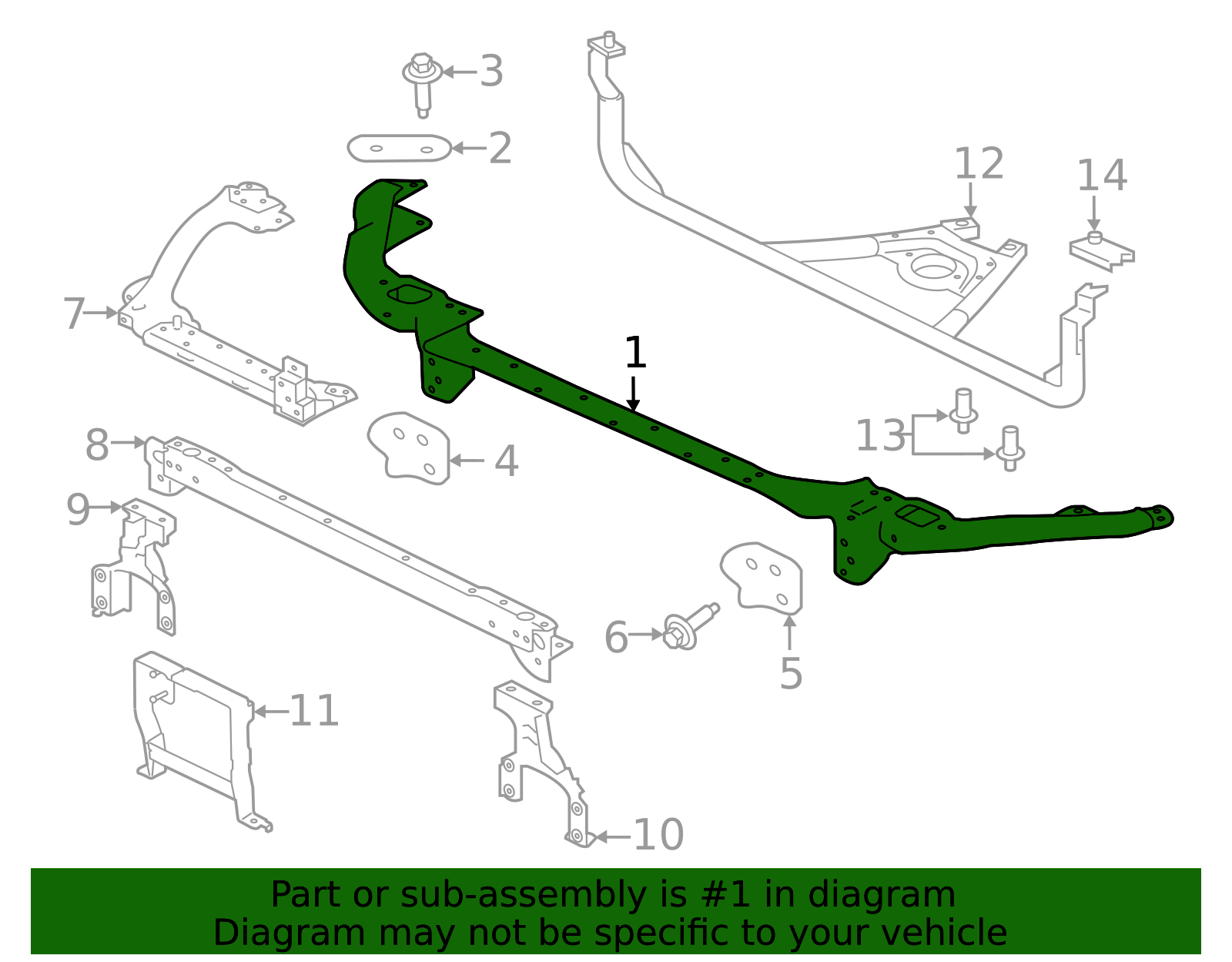 2017-2023 Jaguar F-Pace Upper Tie Bar T4A40750 | Jaguar Annapolis Parts