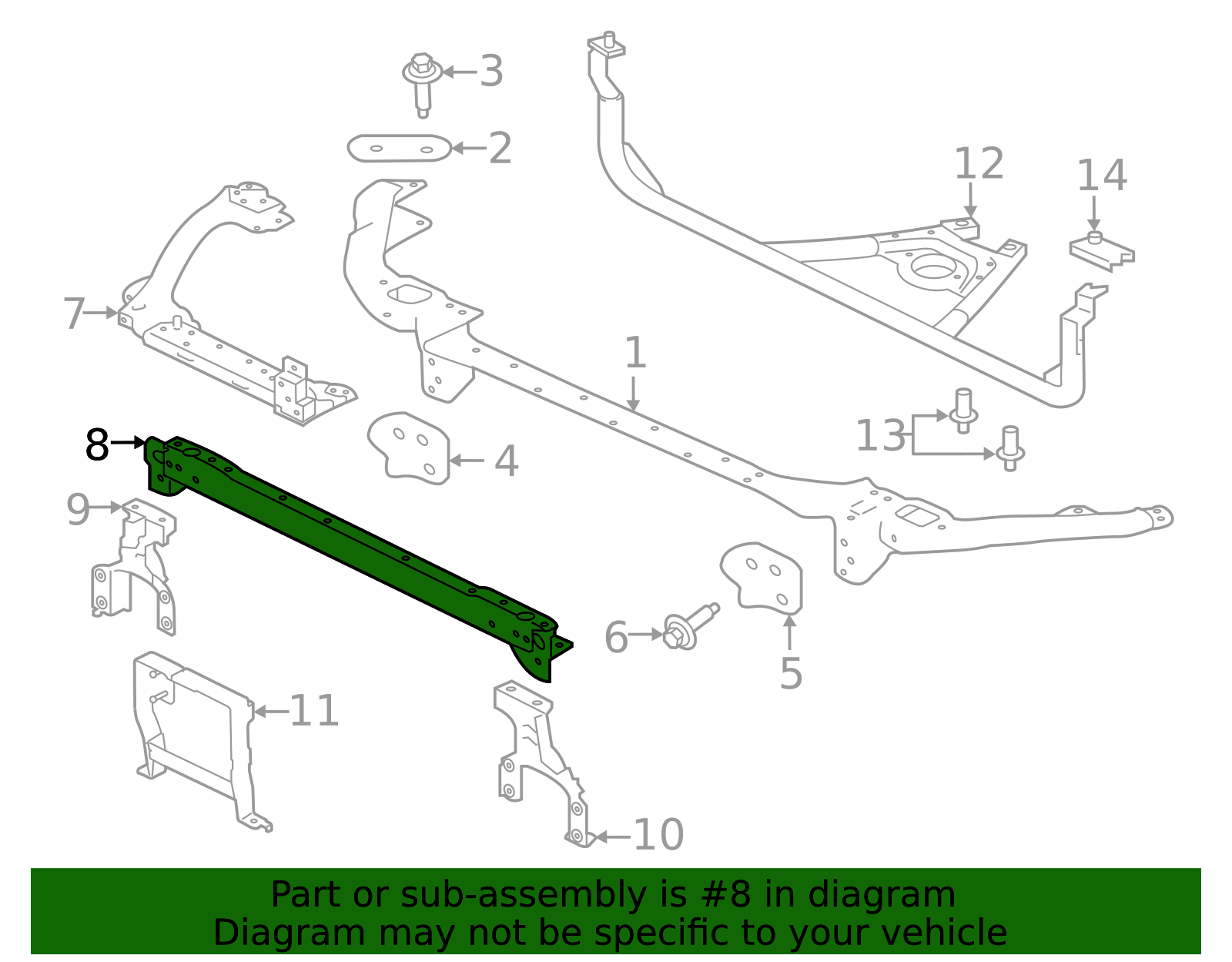 T4A13526 - Lower Tie Bar 2017-2023 Jaguar F-Pace | Land Leaping Genuine ...