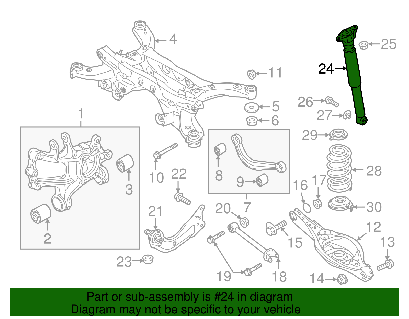 KDY5-28-910C - Shock Absorber Rear - 2013 2014 Mazda CX-5 | Mazda Parts ...