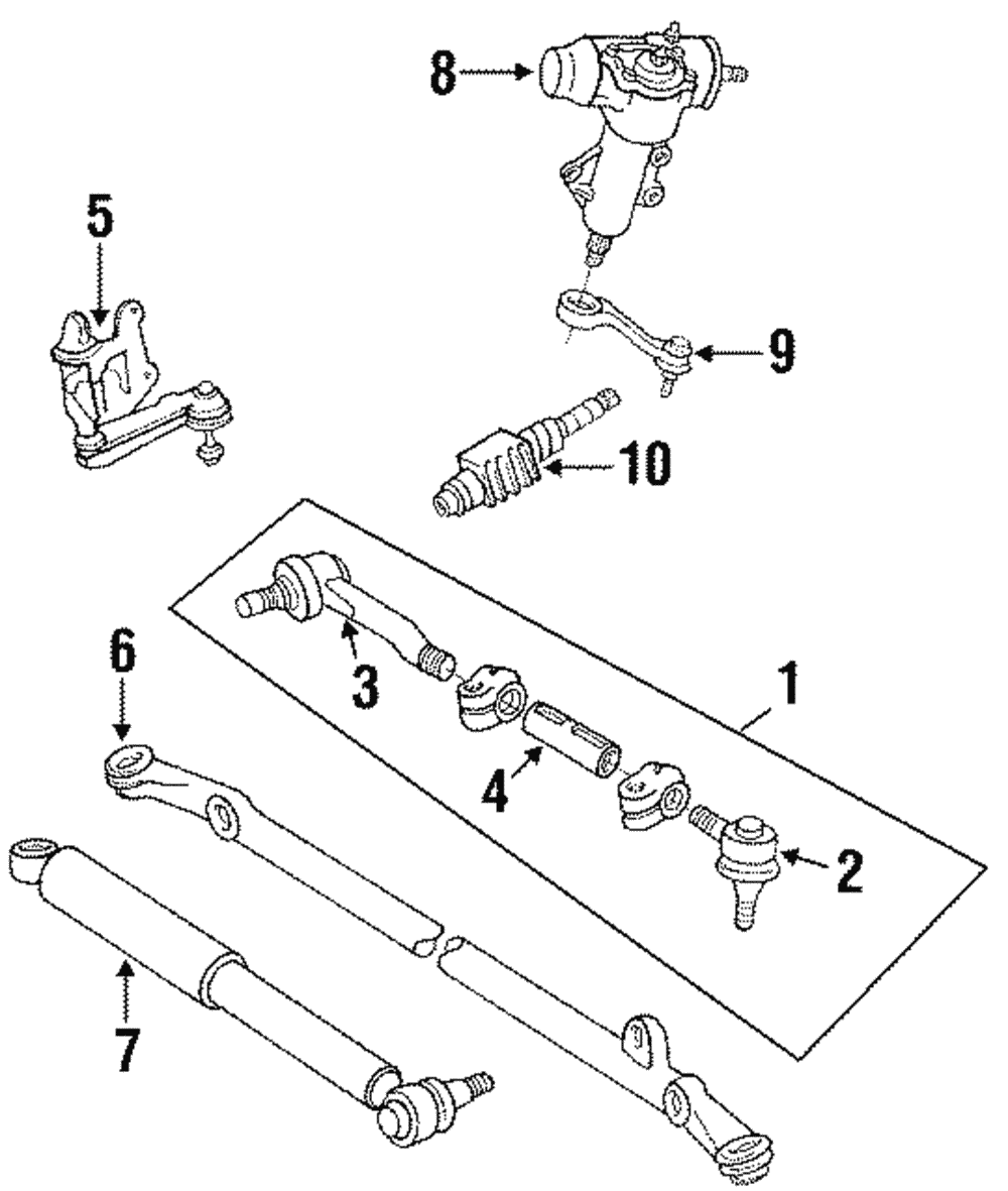 Genuine Toyota Rod Assembly part# 45460-39505 for 1986-1998 Toyota ...