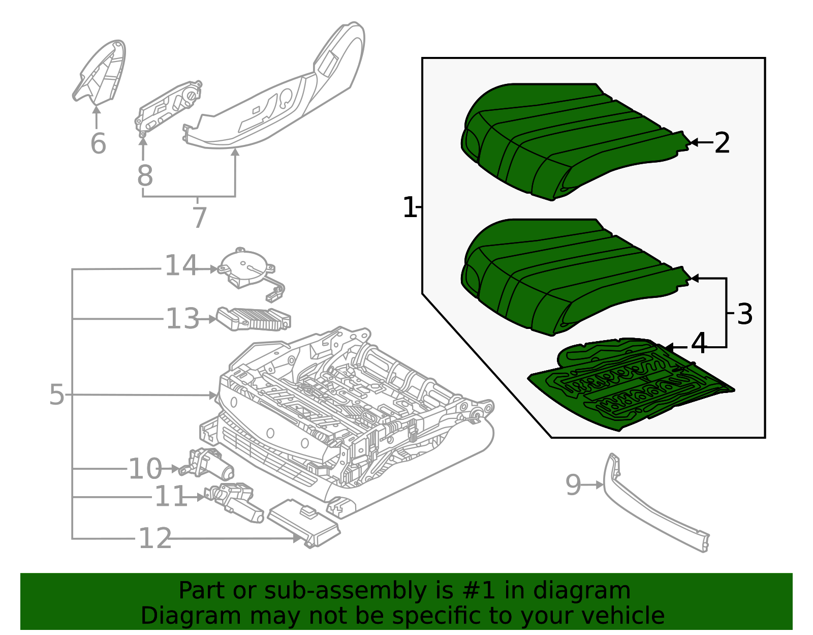 Hyundai - 88100-IY230-JT7 - Cushion Assembly - 2024-2025 Genesis GV70 ...