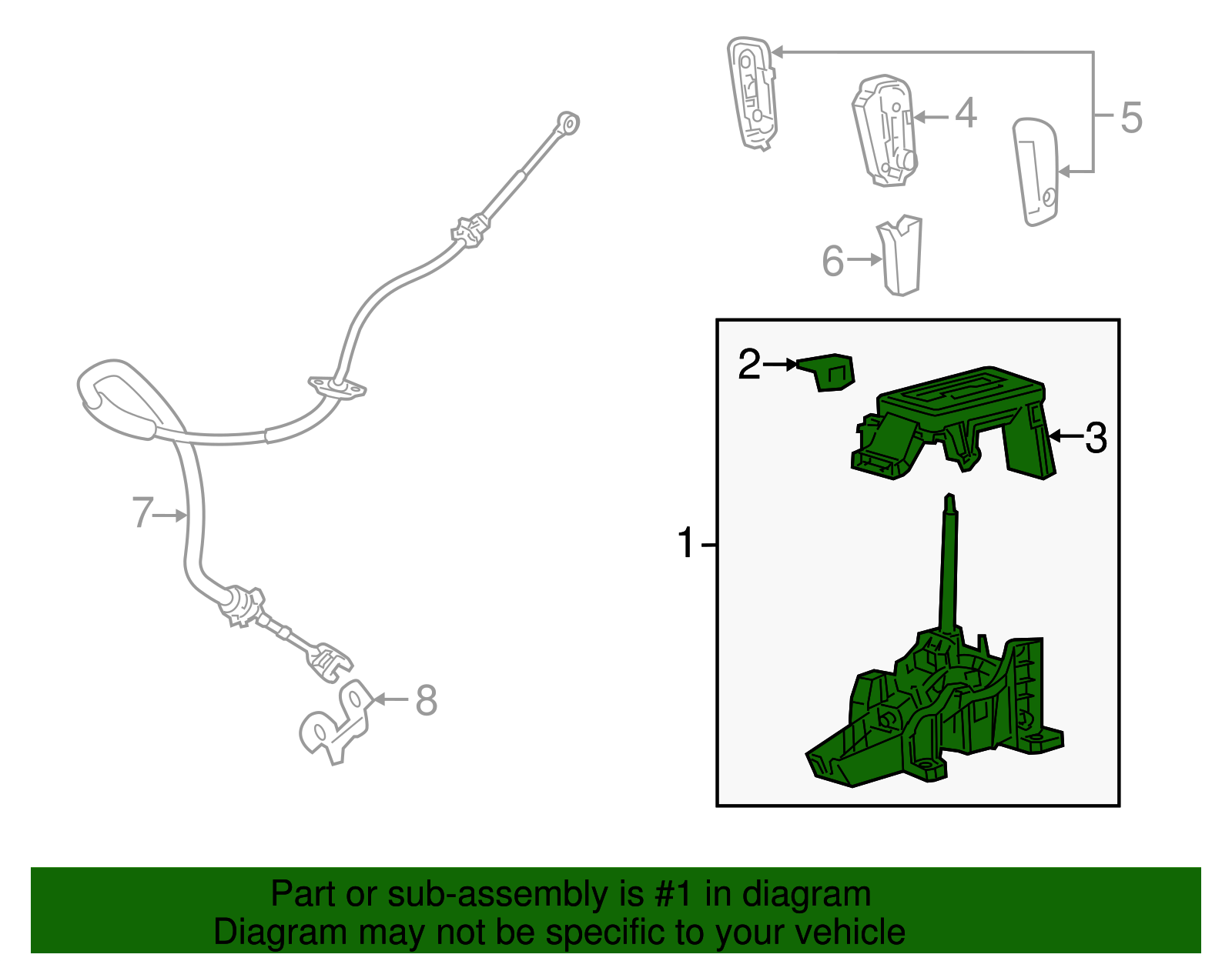 2011-2017 Lincoln Navigator | Shifter | FL7Z-7210-CA | Walls' Ford Parts