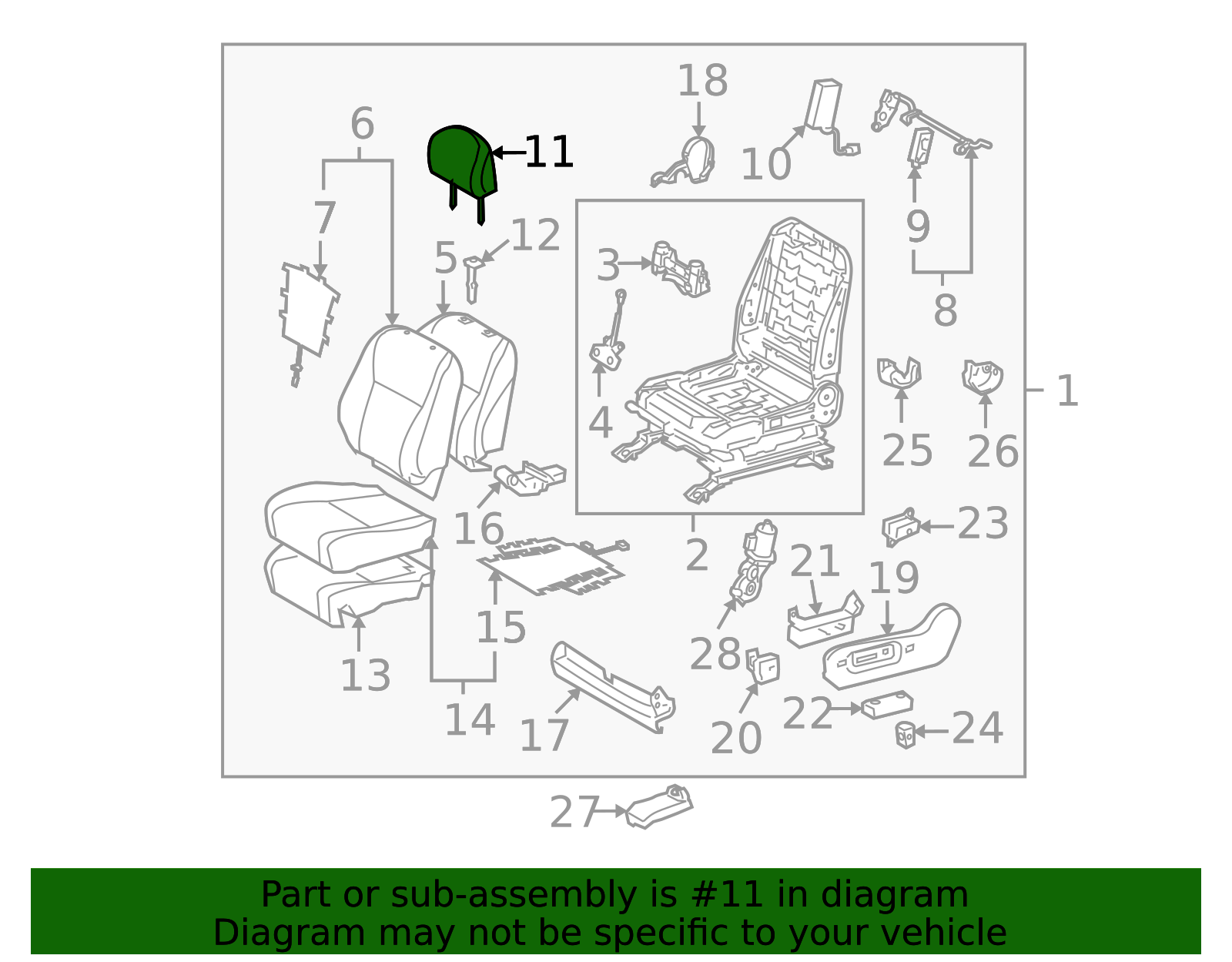 2008-2009 Toyota Highlander Headrest 71910-48361-C0 | Toyota Parts Center