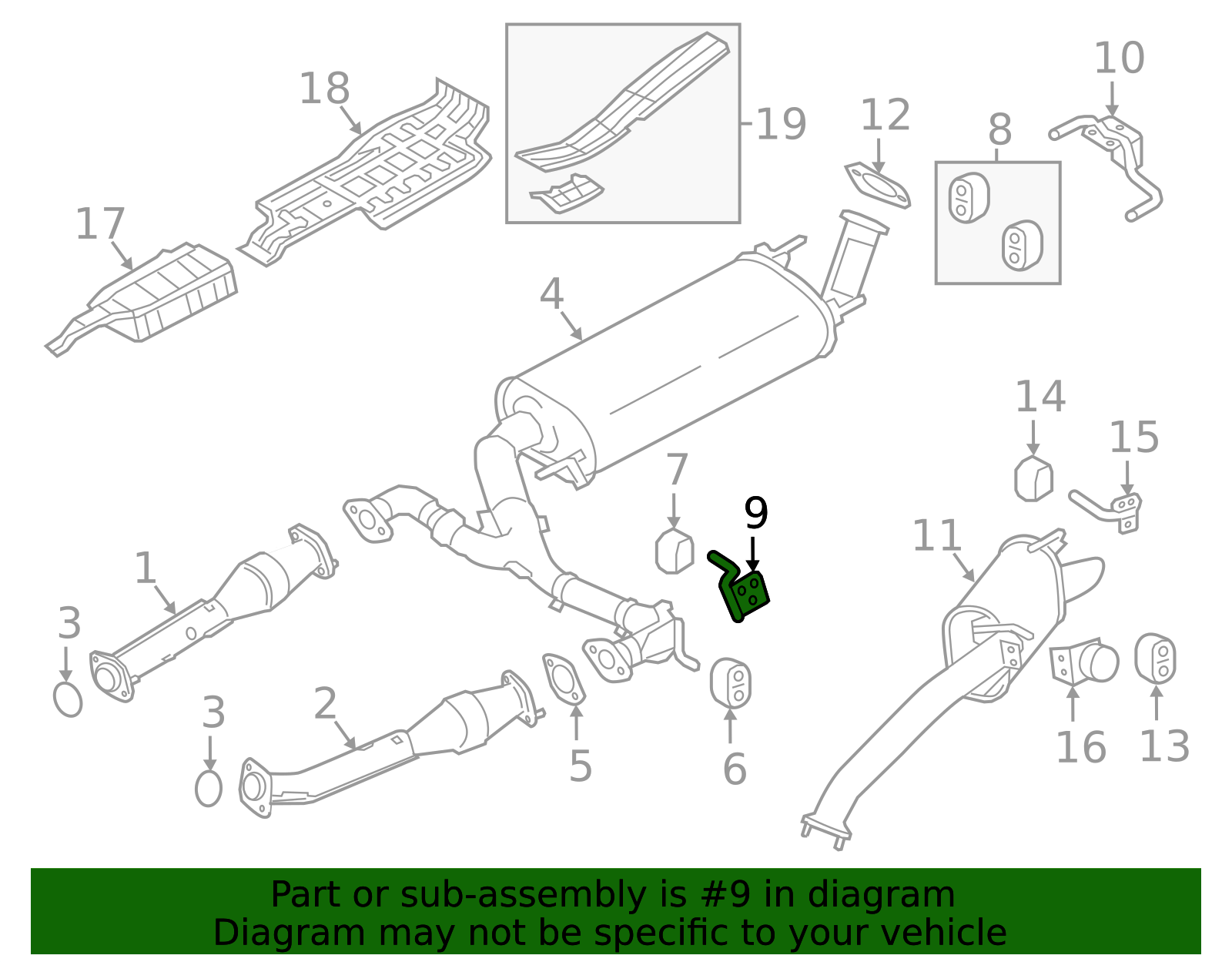 20721-1LA0A - Muffler & Pipe Hanger 2017-2019 Nissan Armada | Official ...