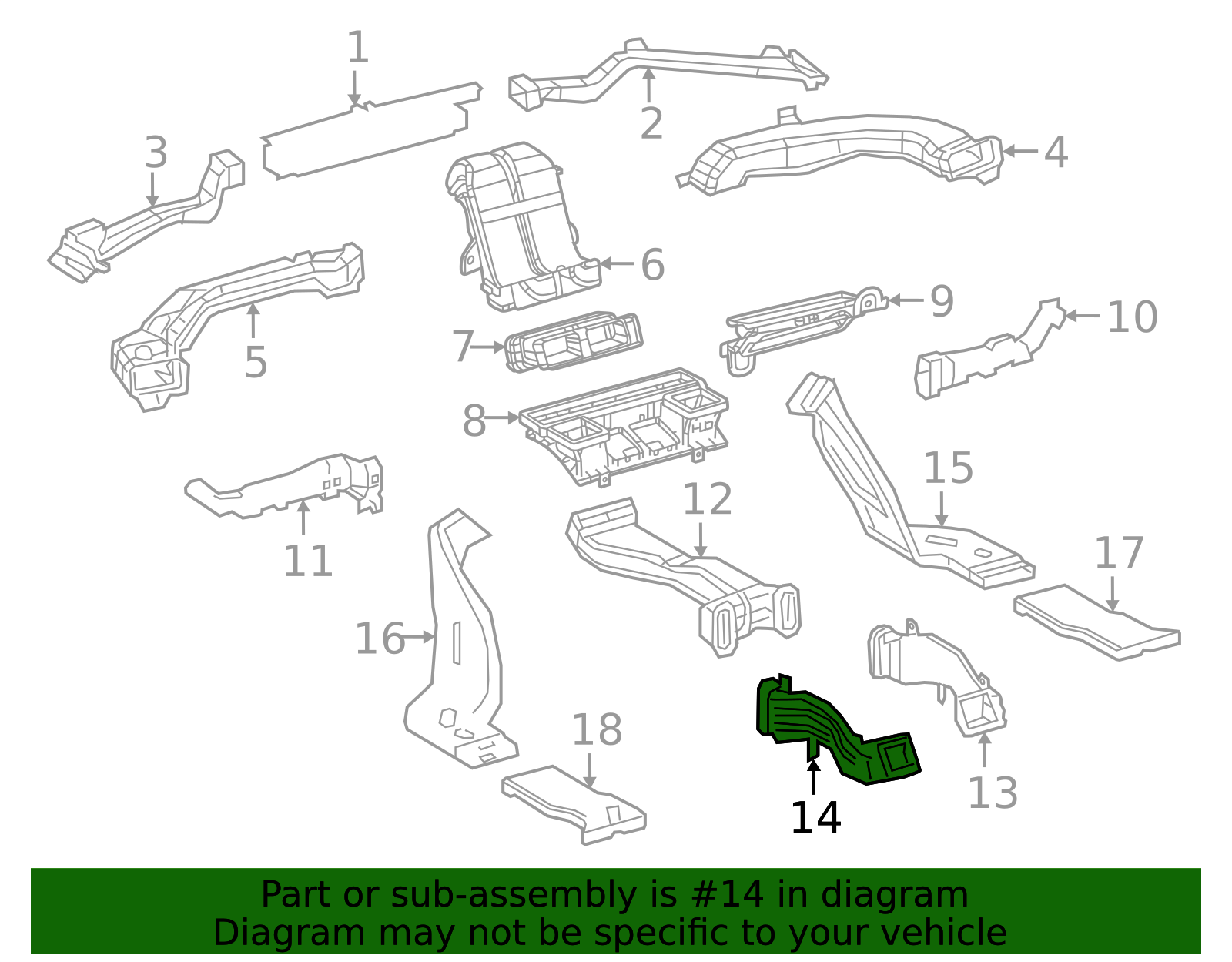 55843-AQ010 - High-Quality Instrument Panel Air Duct for AutoNation Parts