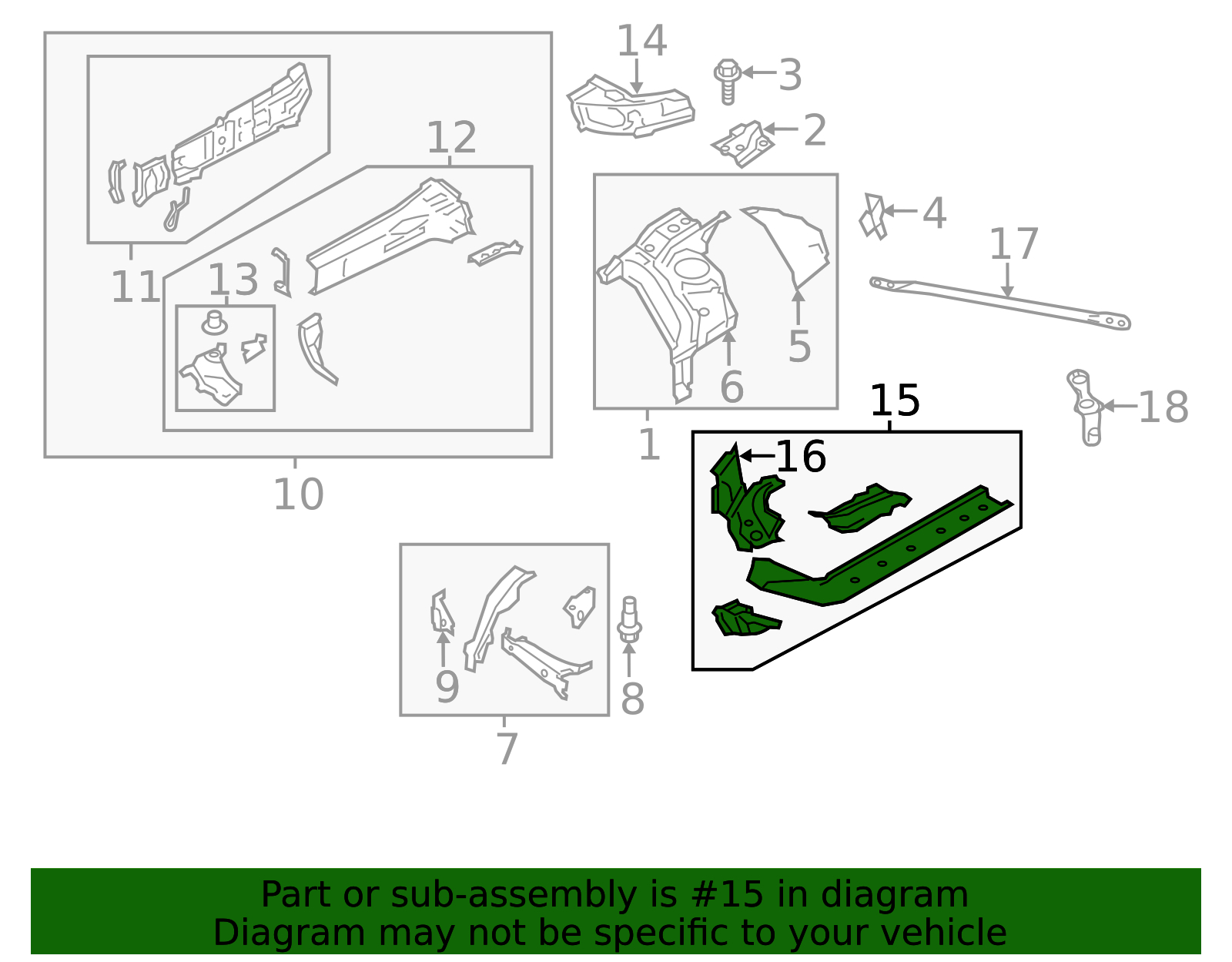 2013-2020 Toyota Front Rail Extension SU003-05222 | Toyota Parts Center