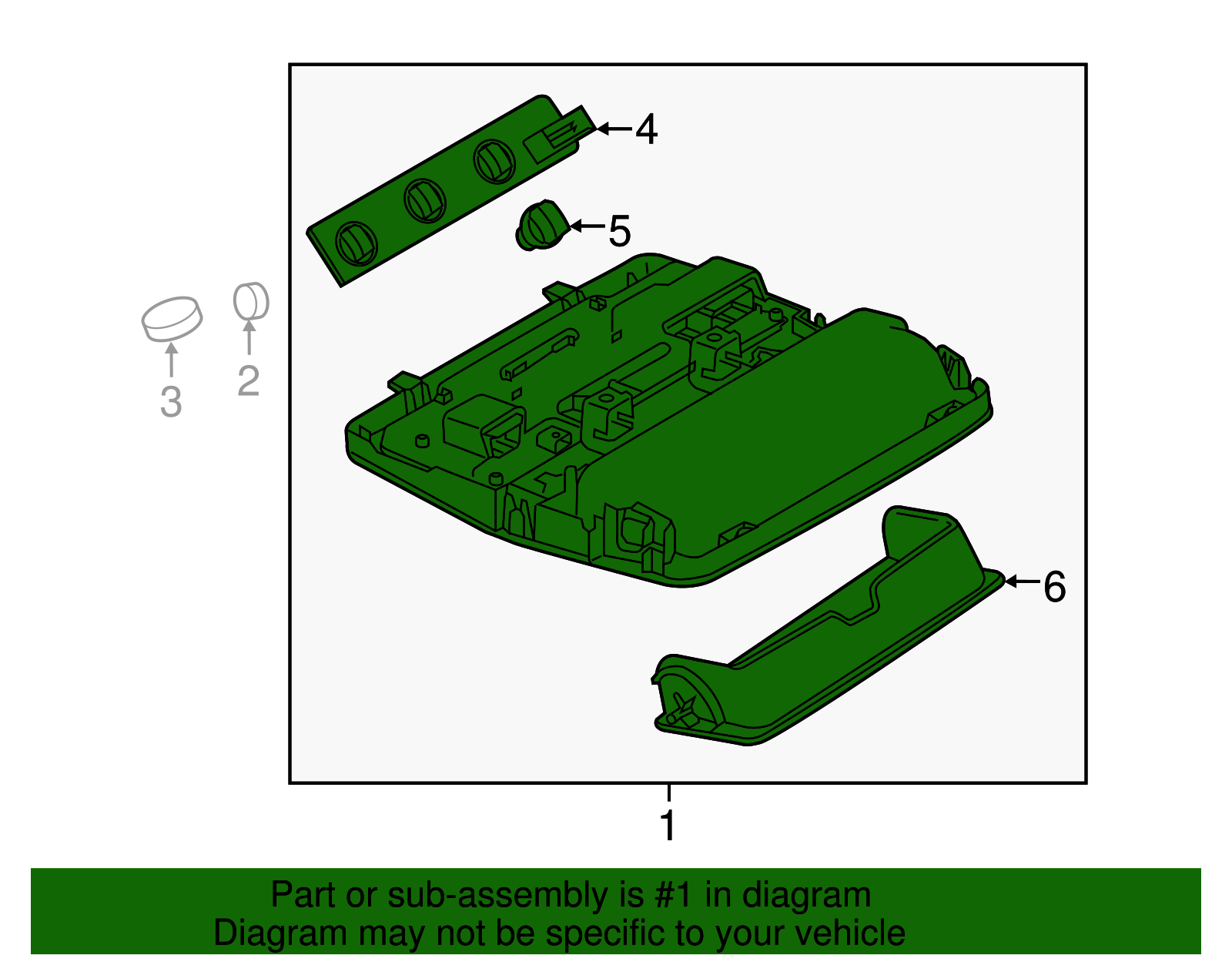 LR083809 - Overhead Console - 2013-2016 Land Rover Range Rover Evoque ...