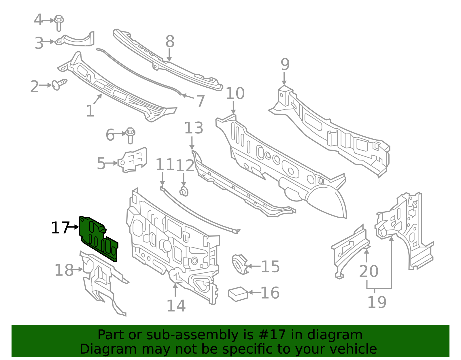 2012-2025 Nissan Engine Compartment Insulation 67896-1HL0A | Nissan RVA